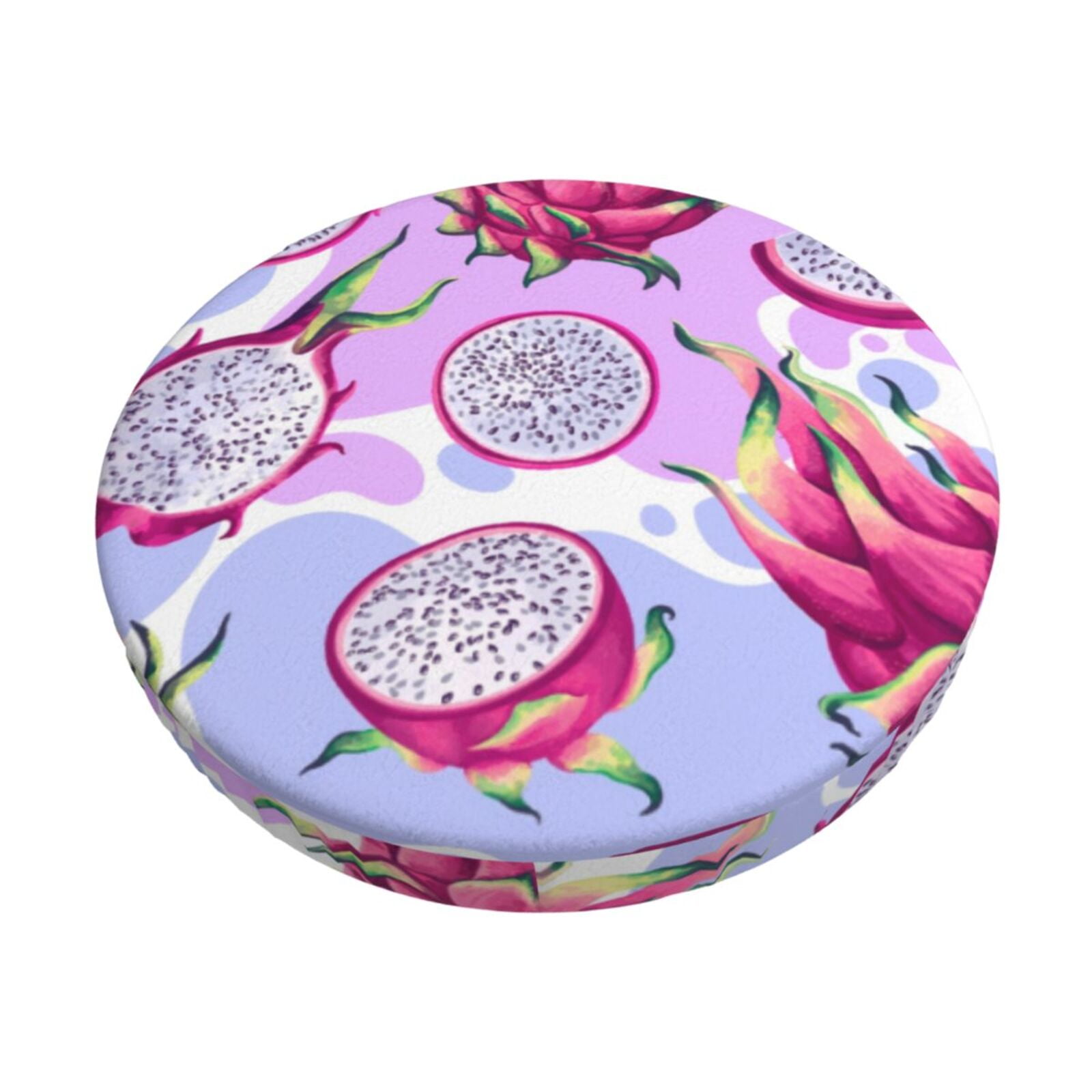 Derioi Dragon Fruit for Round Bar Chair Cushion Cover Round Stool Cover ...
