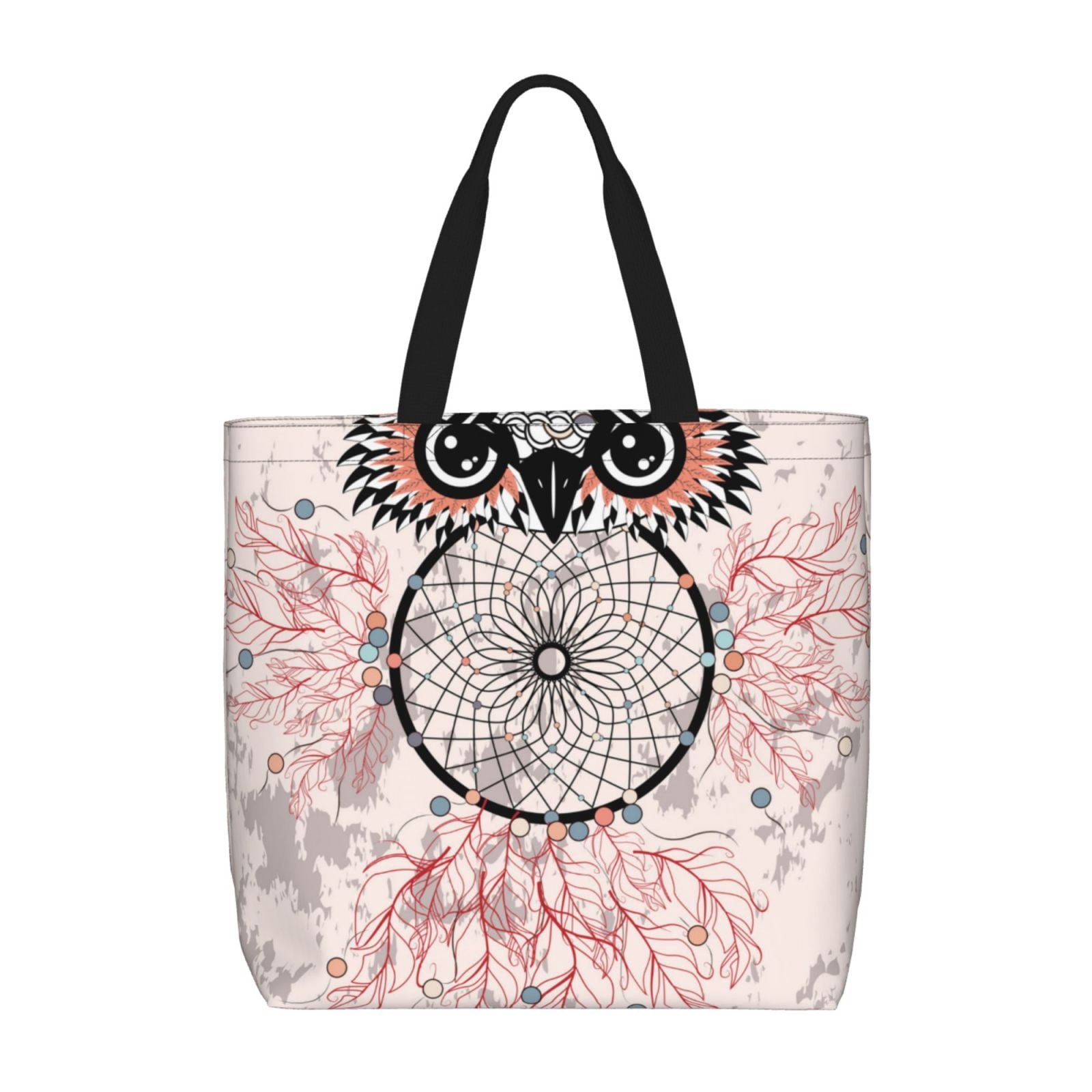 Derioi Dreamcatcher With Owl for Large Tote Bag For Women with Zipper ...