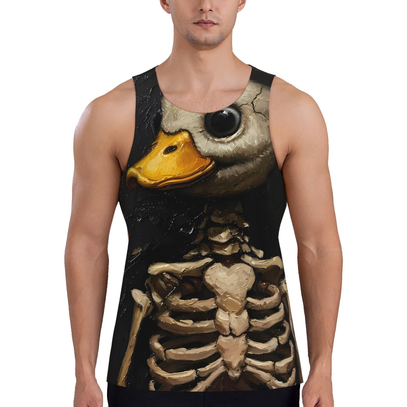 Derioi Duck Bones for Men's Workout Tank Top Muscle Gym Shirt for Men ...