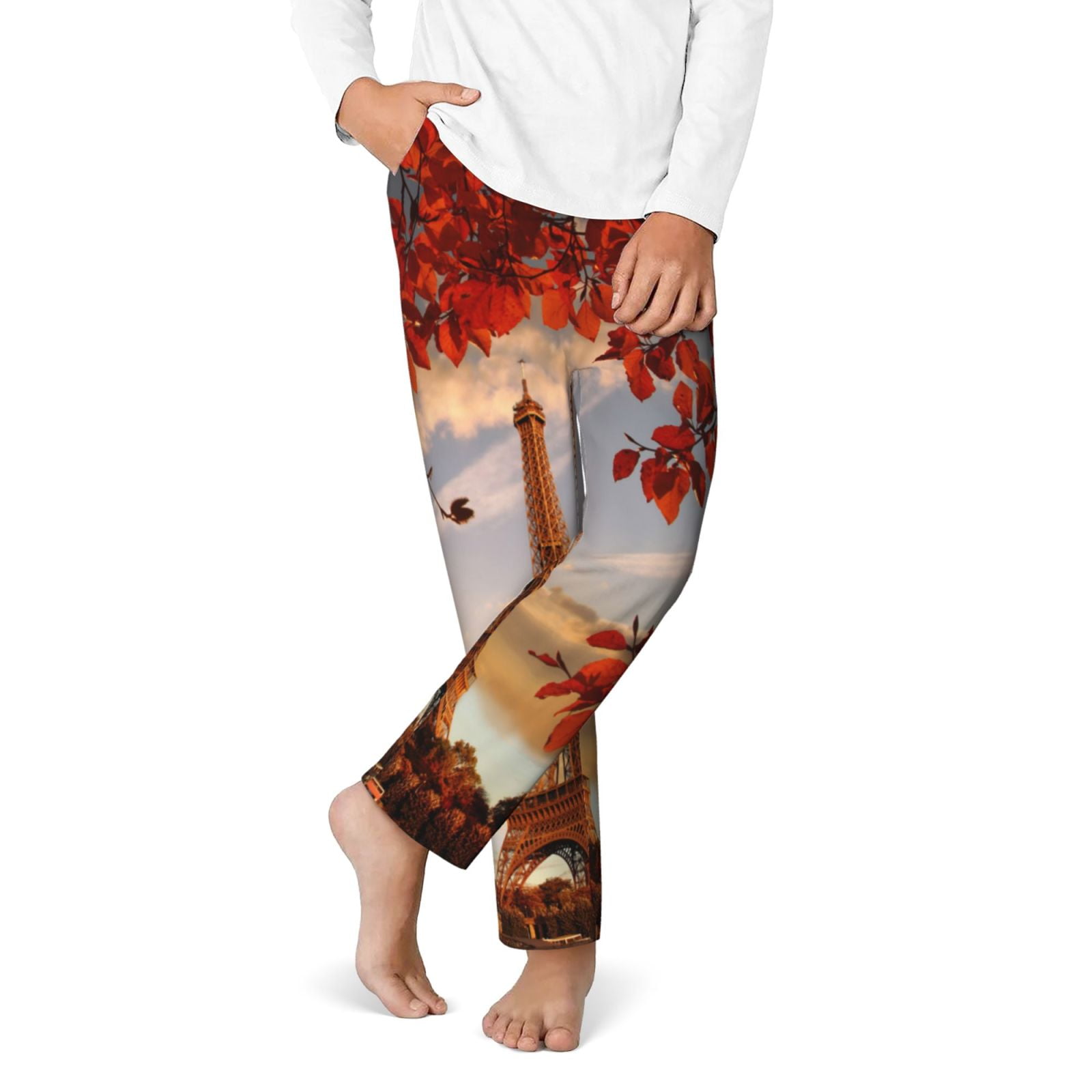 Derioi Eiffel Tower for Pajama Pants Men Elastic Waistband Sleep Pajama ...