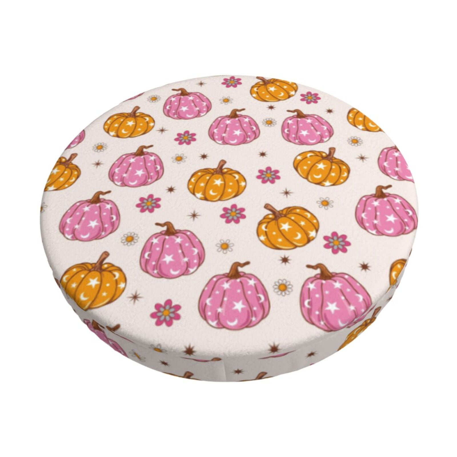 Derioi Fall 70s Groovy Hippie 1 for Round Bar Chair Cushion Cover Round ...