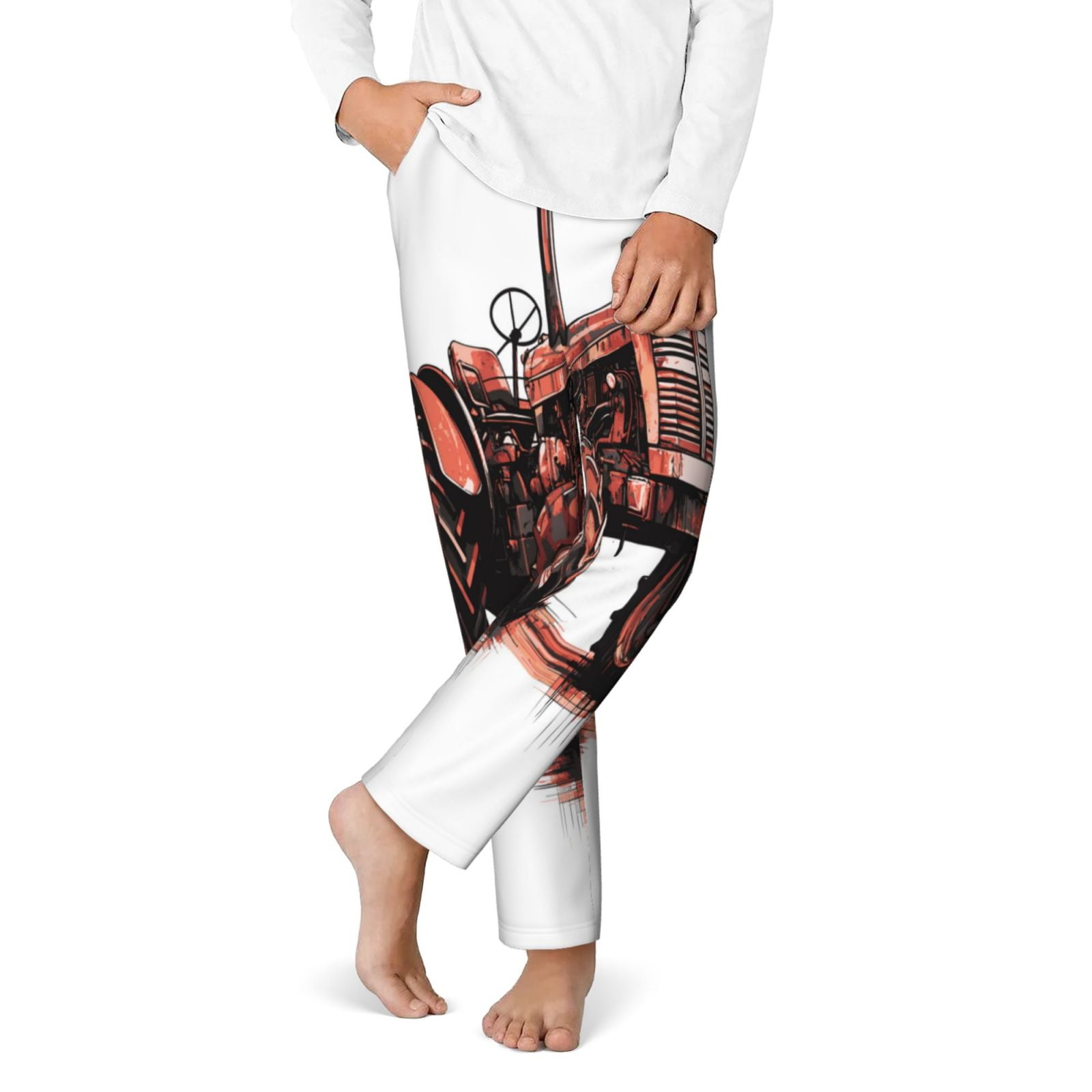 Derioi Farm Tractor for Pajama Pants Men Elastic Waistband Sleep Pajama ...