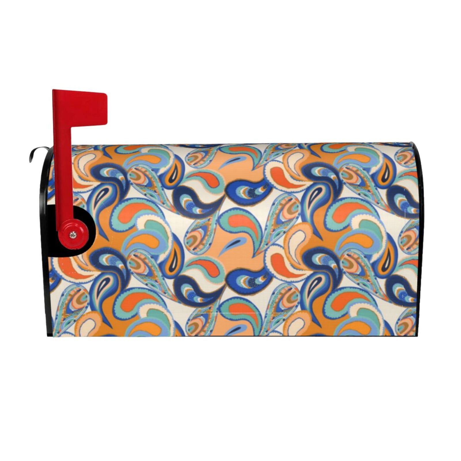 Derioi Fashionable Paisley for Mailbox Covers Magnetic Waterproof Post ...