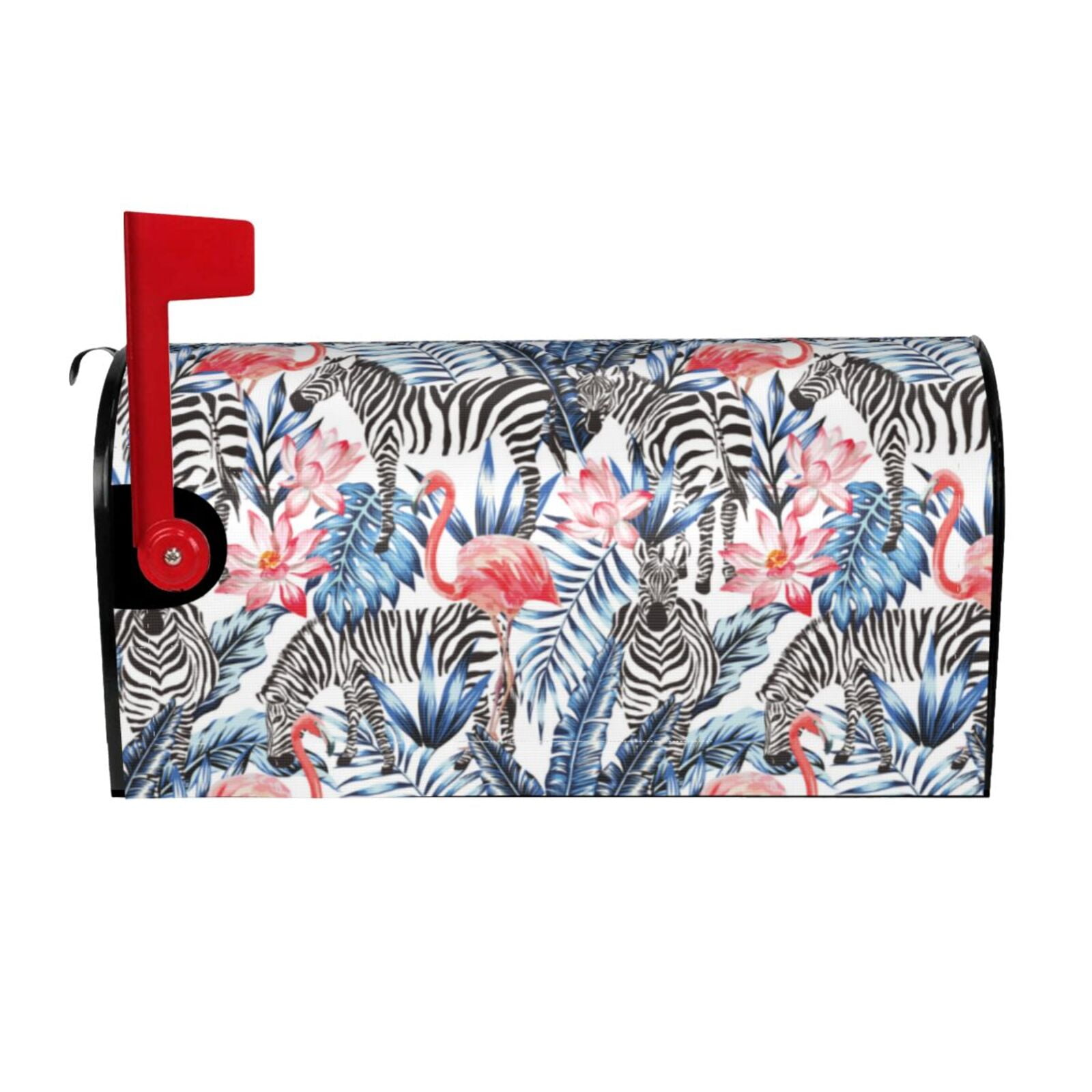 Derioi Flamingo And Zebra for Mailbox Covers Magnetic Waterproof Post ...