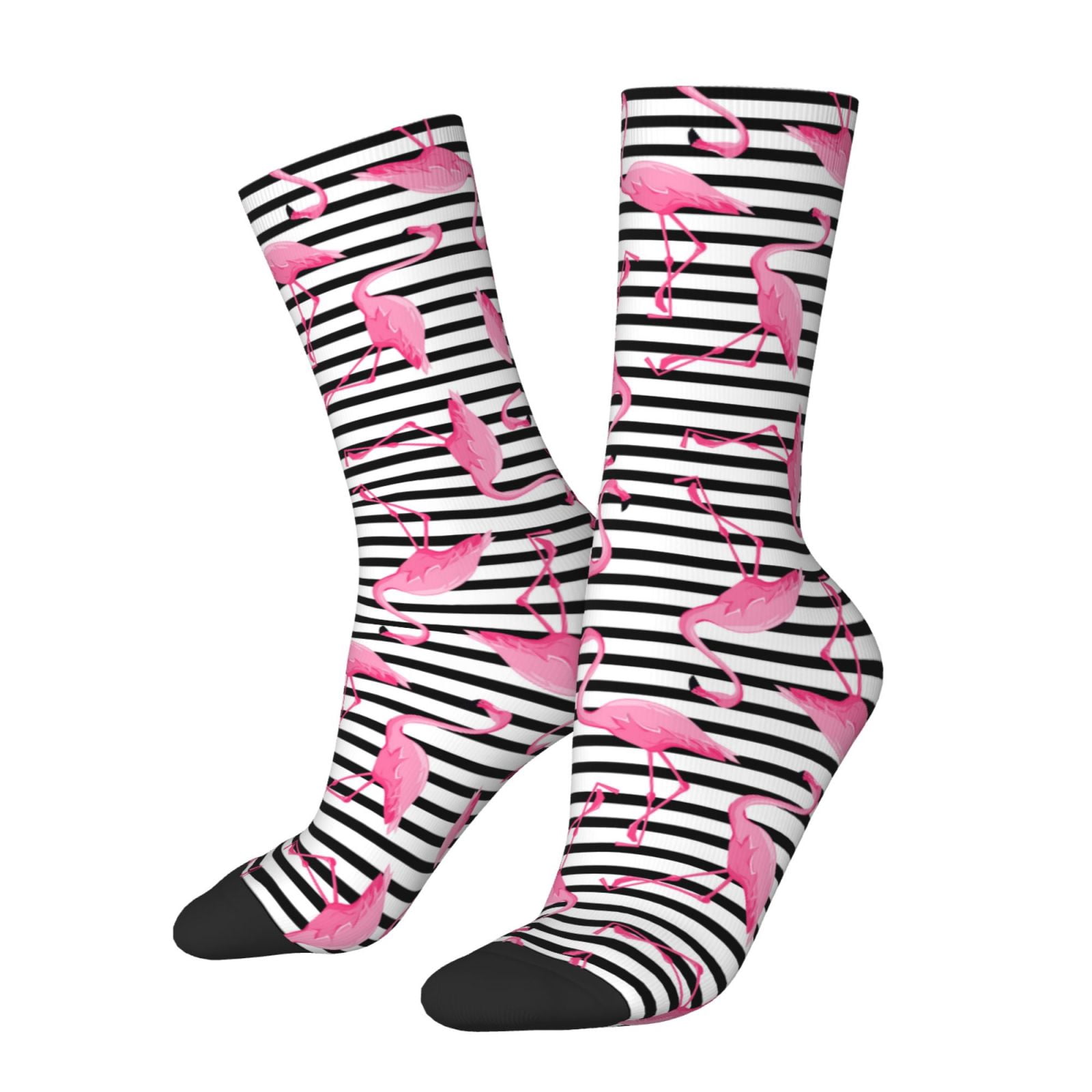 Derioi Flamingos Printed Middle Tube Socks for Adults for Women Gifts ...