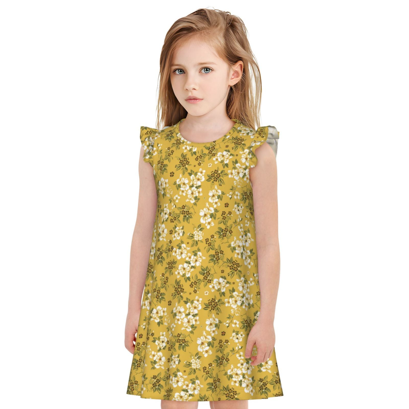 Derioi Flower for Girls Nightgowns Night Dress Sleepwear Pajamas for ...