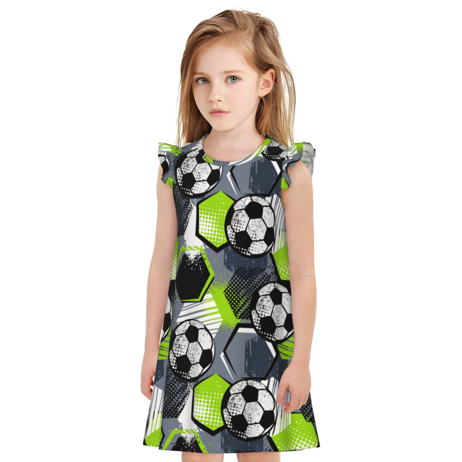 Derioi Football for Girls Nightgowns Night Dress Sleepwear Pajamas for ...