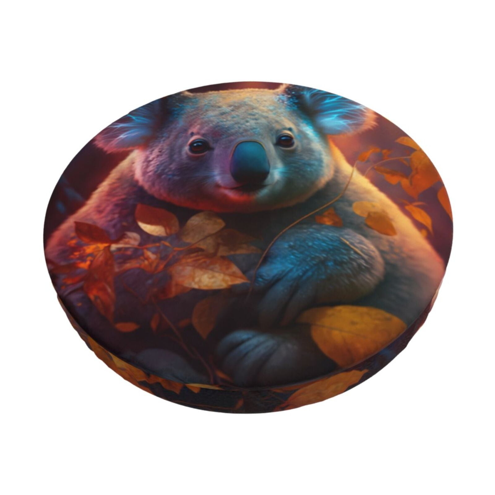 Derioi Forest Koala for Round Bar Chair Cushion Cover Round Stool Cover ...