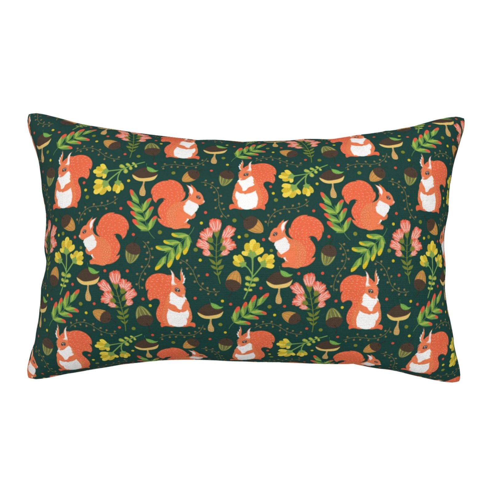 Derioi Forest Squirrel for Double-sided Pillow Cover with Concealed ...