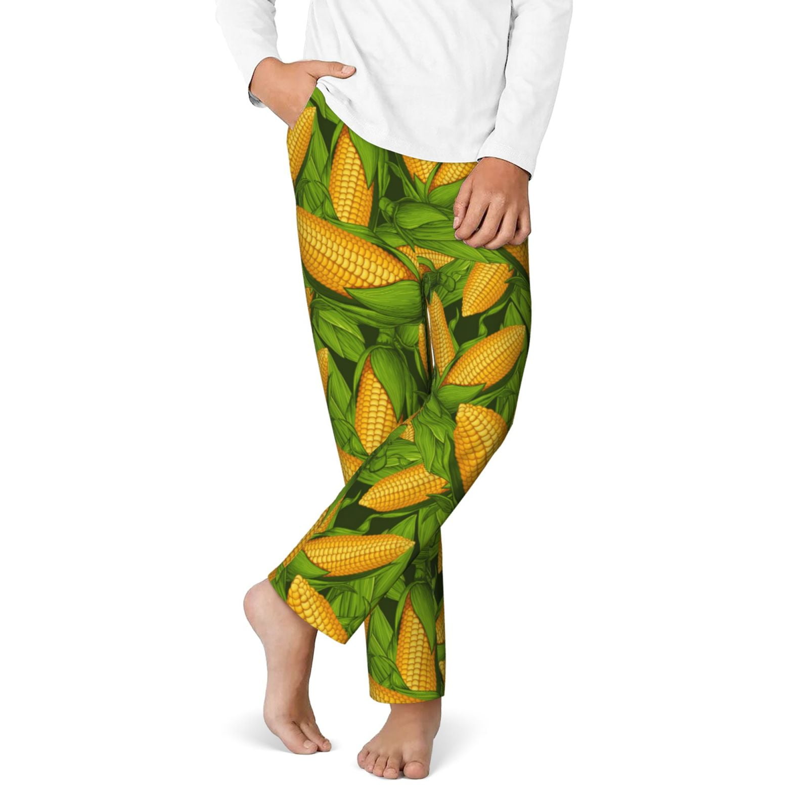 Derioi Fresh Corn 1 for Pajama Pants Men Elastic Waistband Sleep Pajama ...