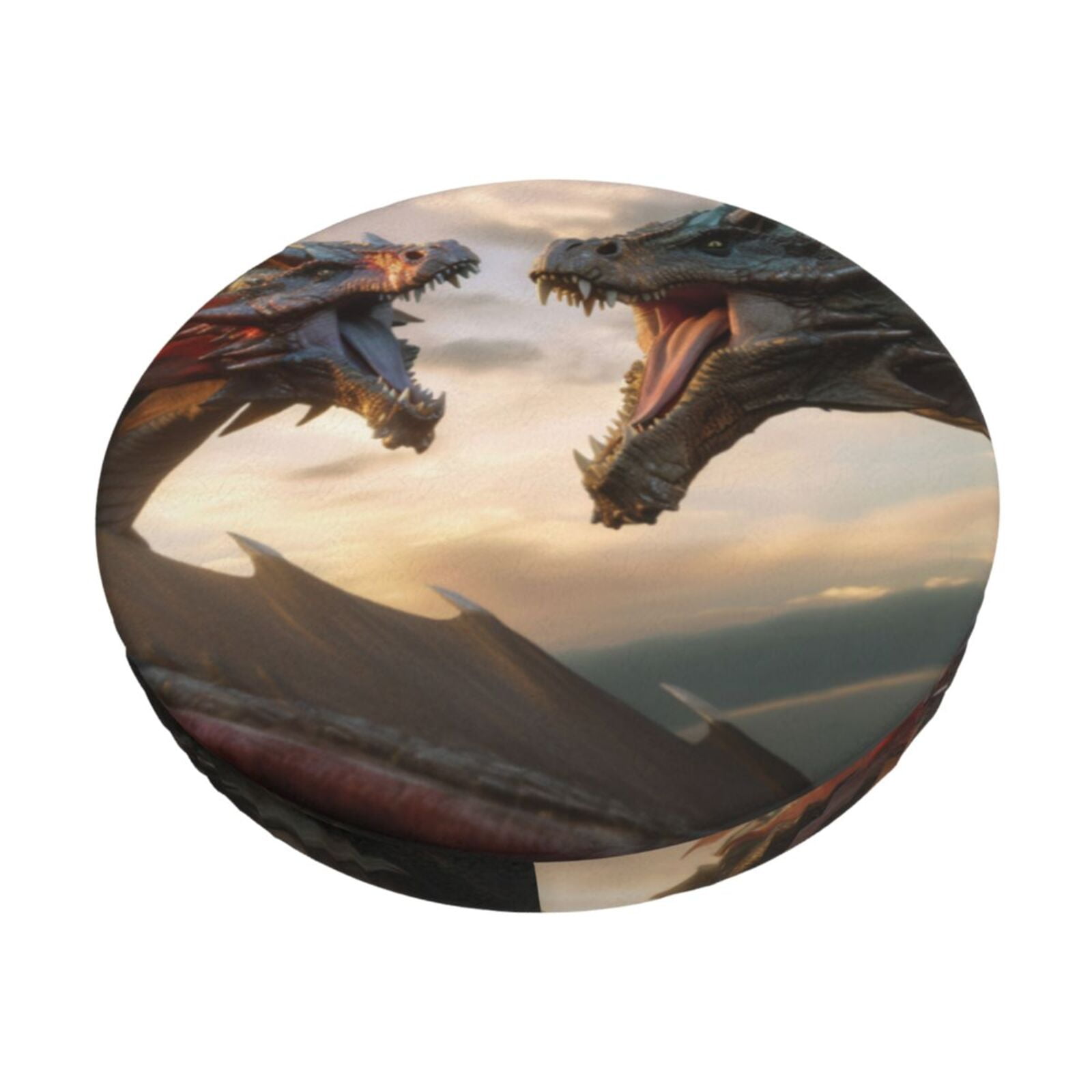 Derioi Friendship Dragon for Round Bar Chair Cushion Cover Round Stool ...