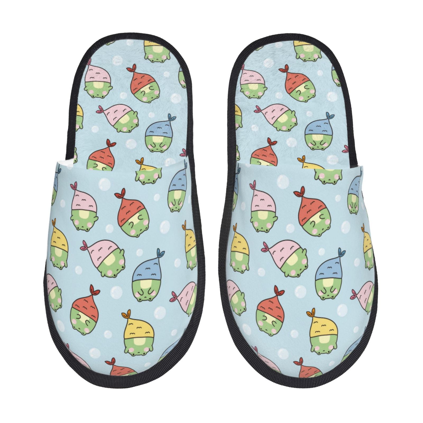 Derioi Frog In Mermaid for Slippers Indoor Outdoor Anti-Skid Warm Cozy ...