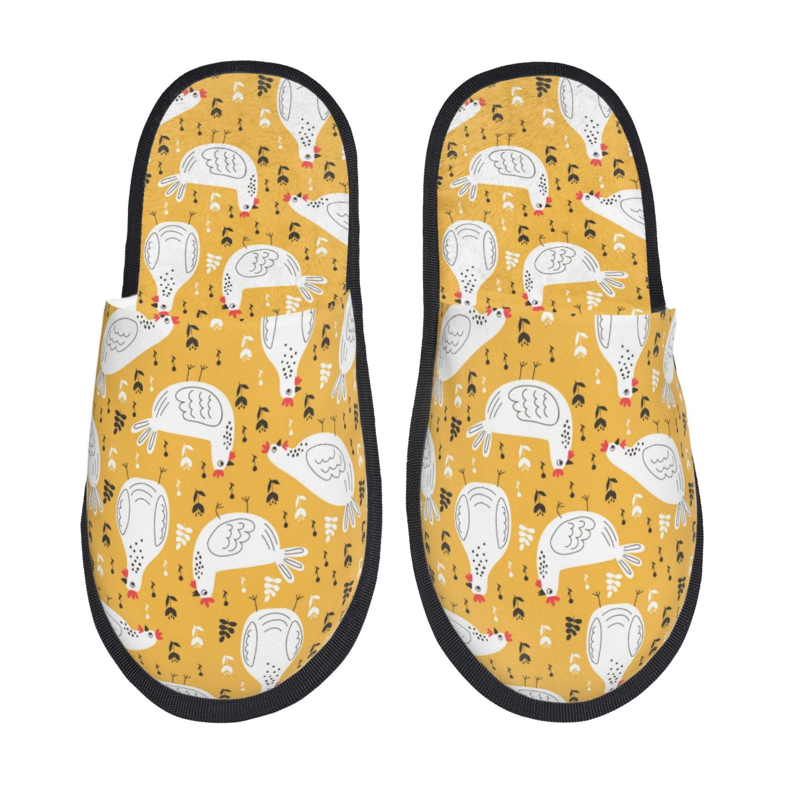 Derioi Funny Chicken for Slippers Indoor Outdoor Anti-Skid Warm Cozy ...