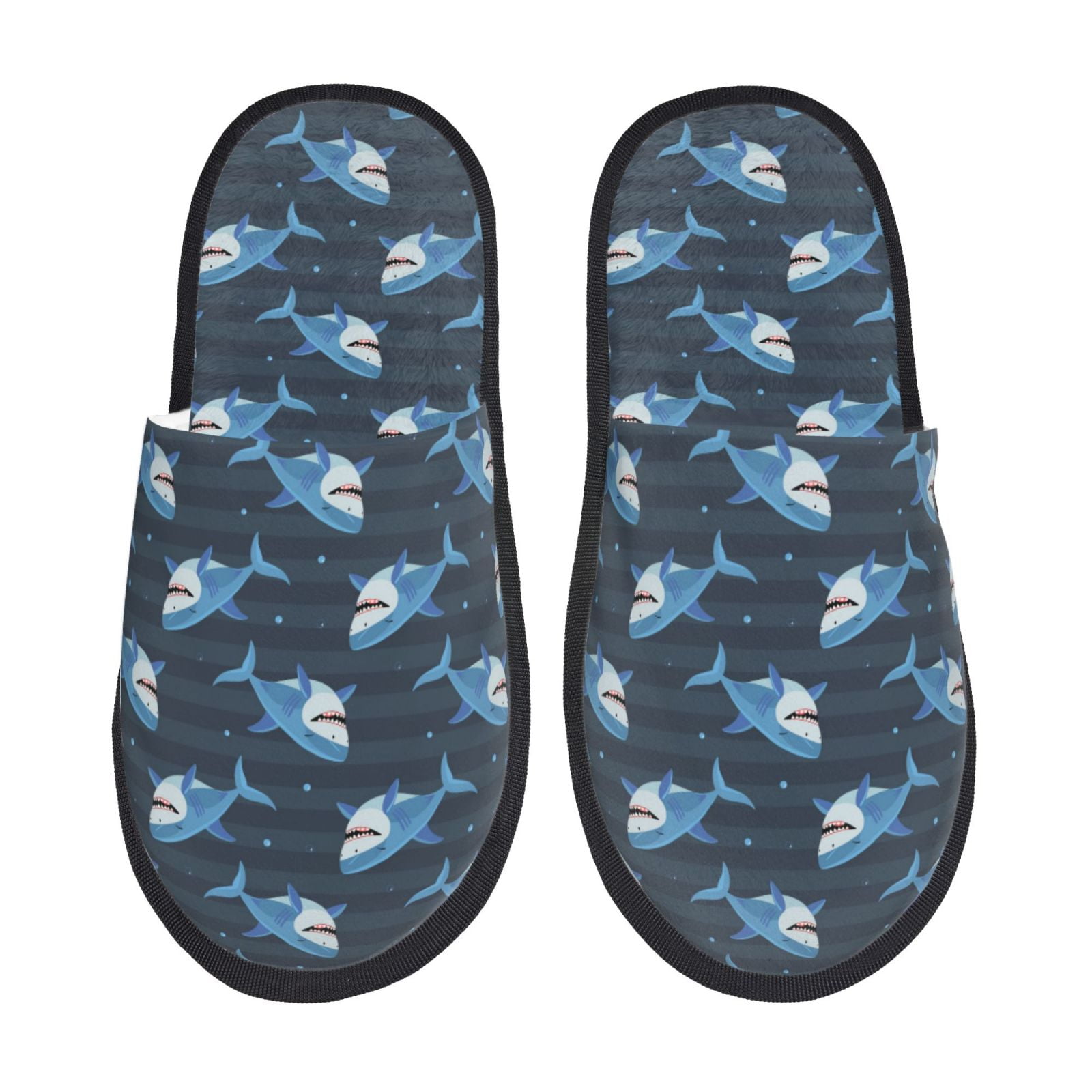 Derioi Funny Sharks for Slippers Indoor Outdoor Anti-Skid Warm Cozy ...