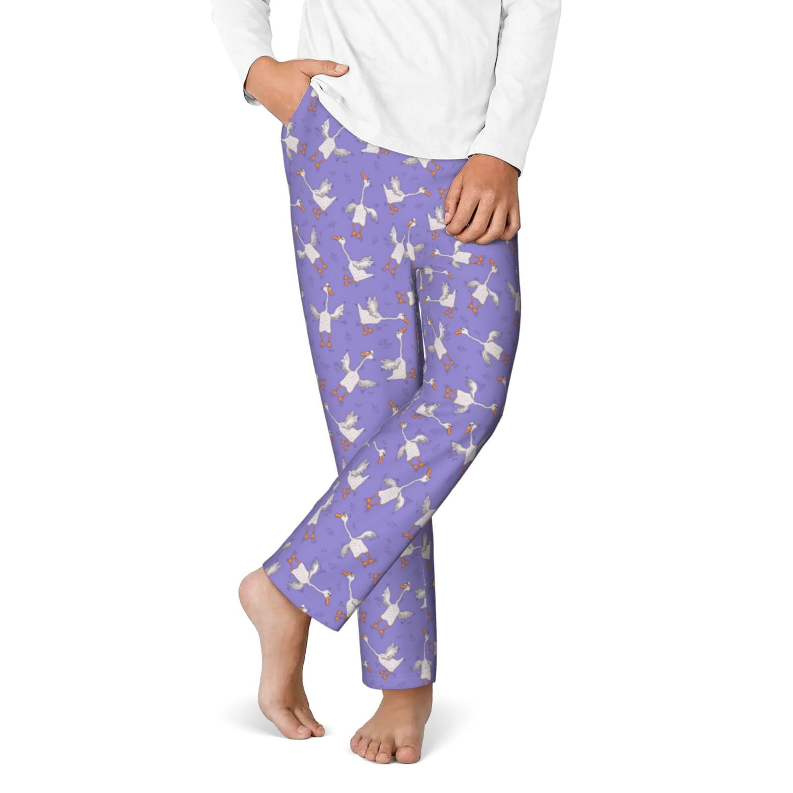 Derioi Funny goose birds for Pajama Pants Men Elastic Waistband Sleep ...