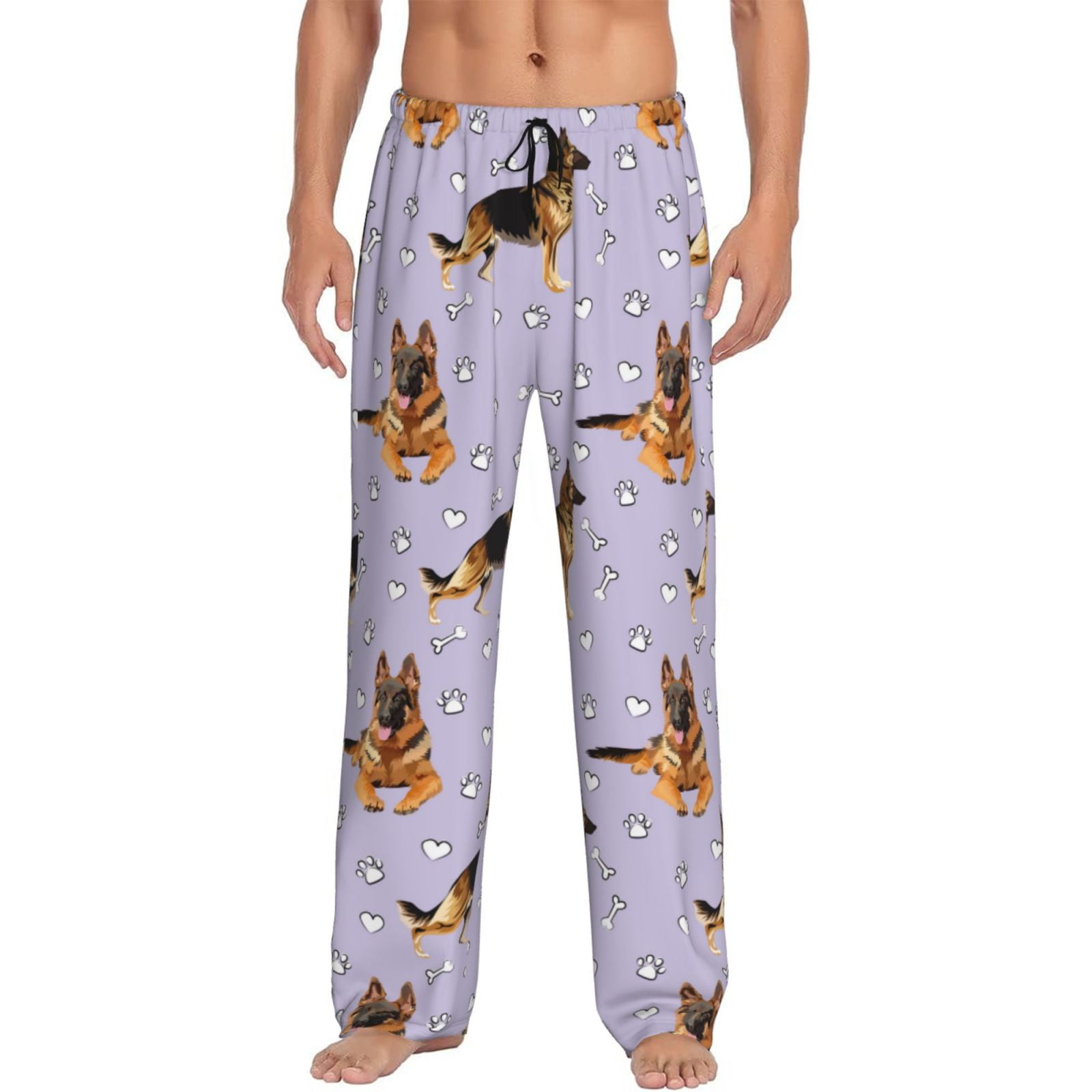 Derioi German Shepherd Dog for Men's Pajama Pants with Pockets and ...