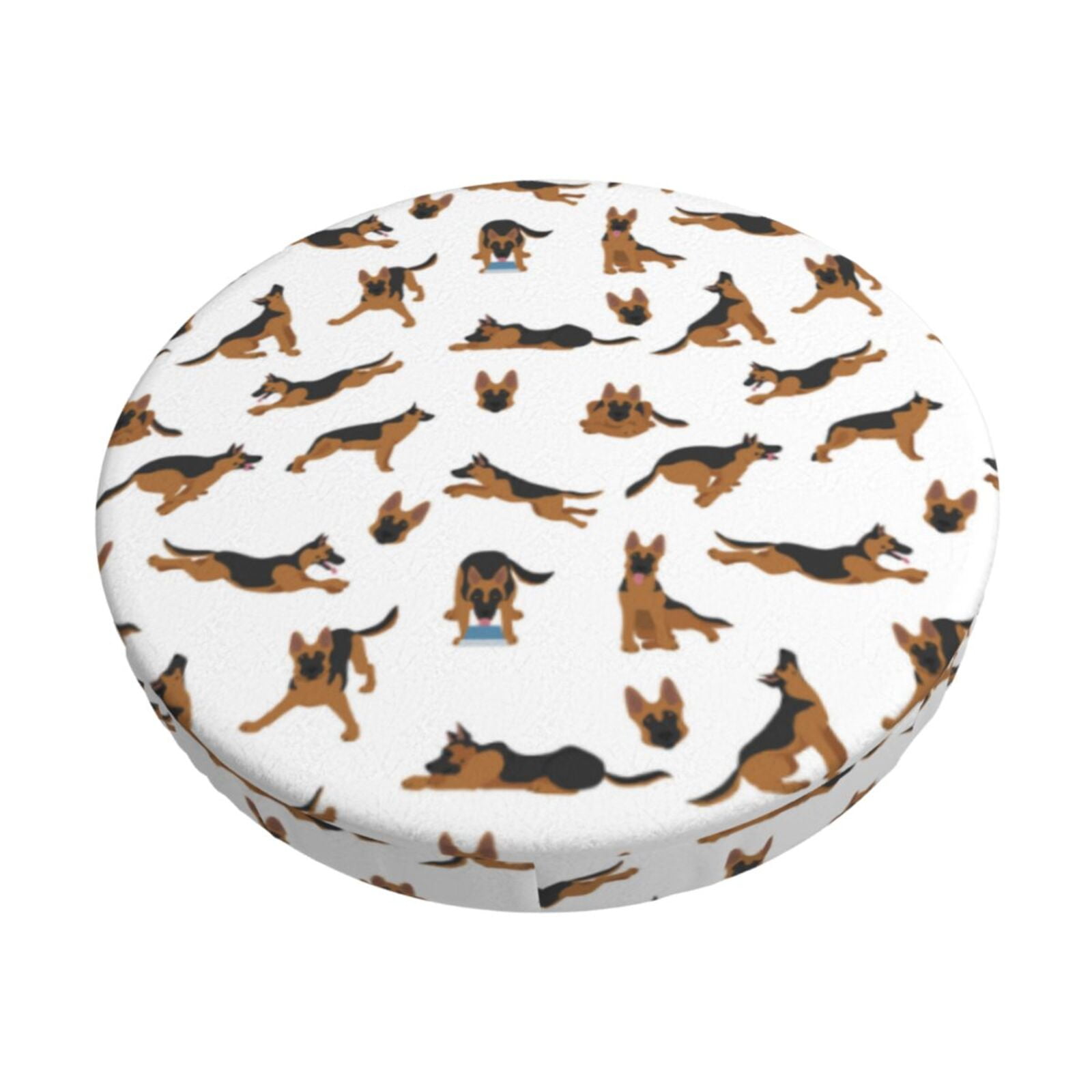 Derioi German Shepherd Dog for Round Bar Chair Cushion Cover Round ...