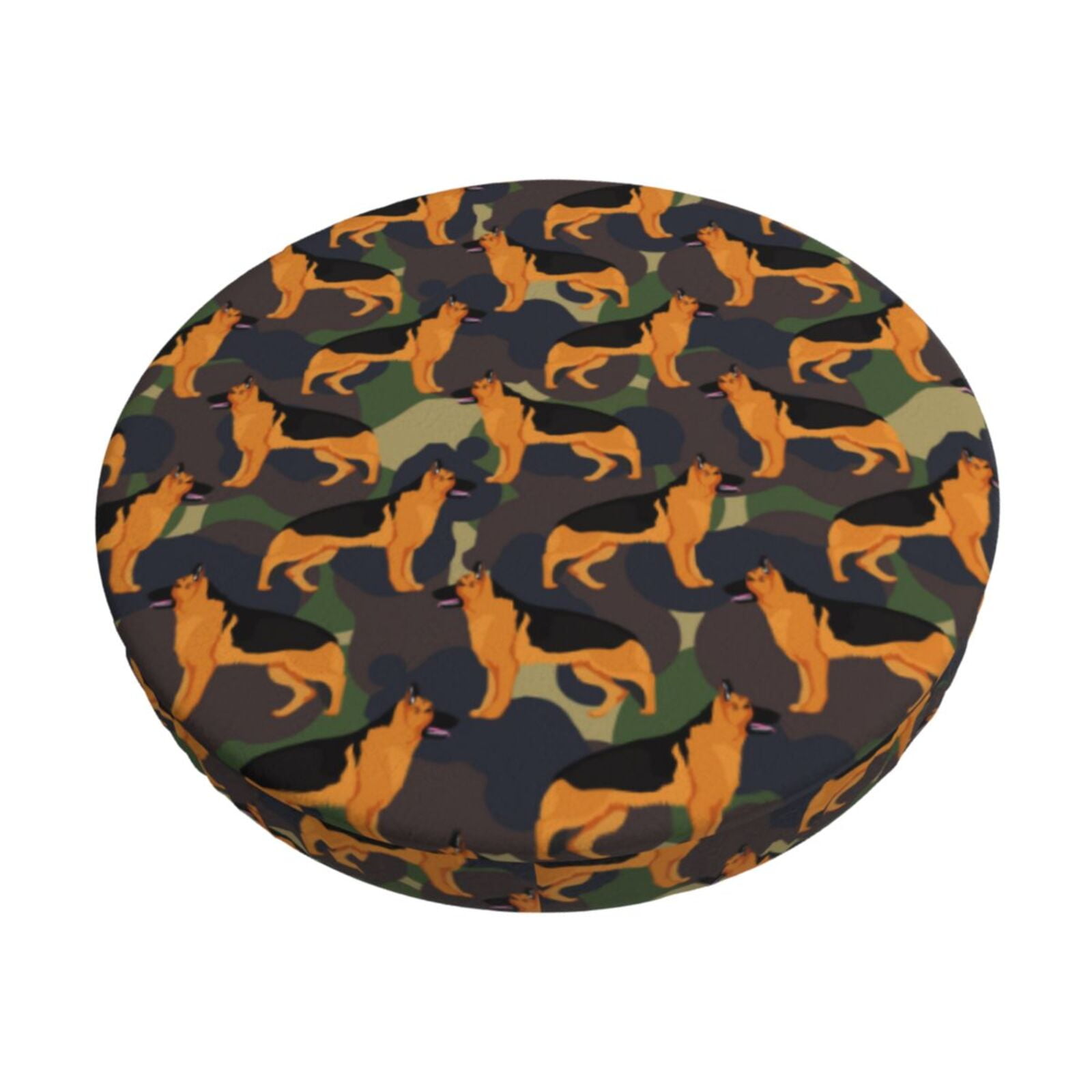 Derioi German Shepherd Dog for Round Bar Chair Cushion Cover Round ...