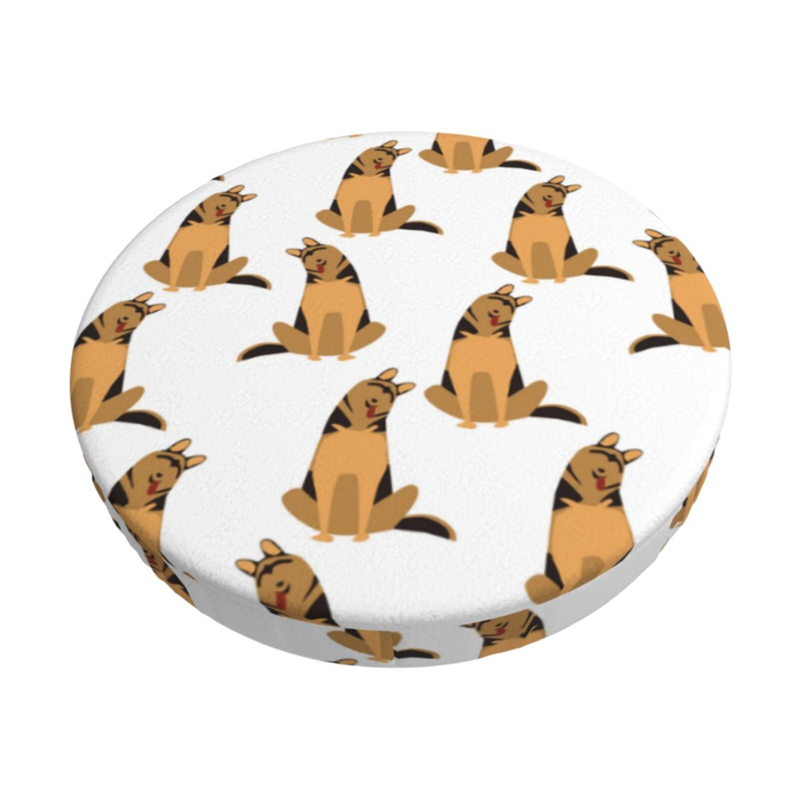 Derioi German Shepherd Dog for Round Bar Chair Cushion Cover Round ...