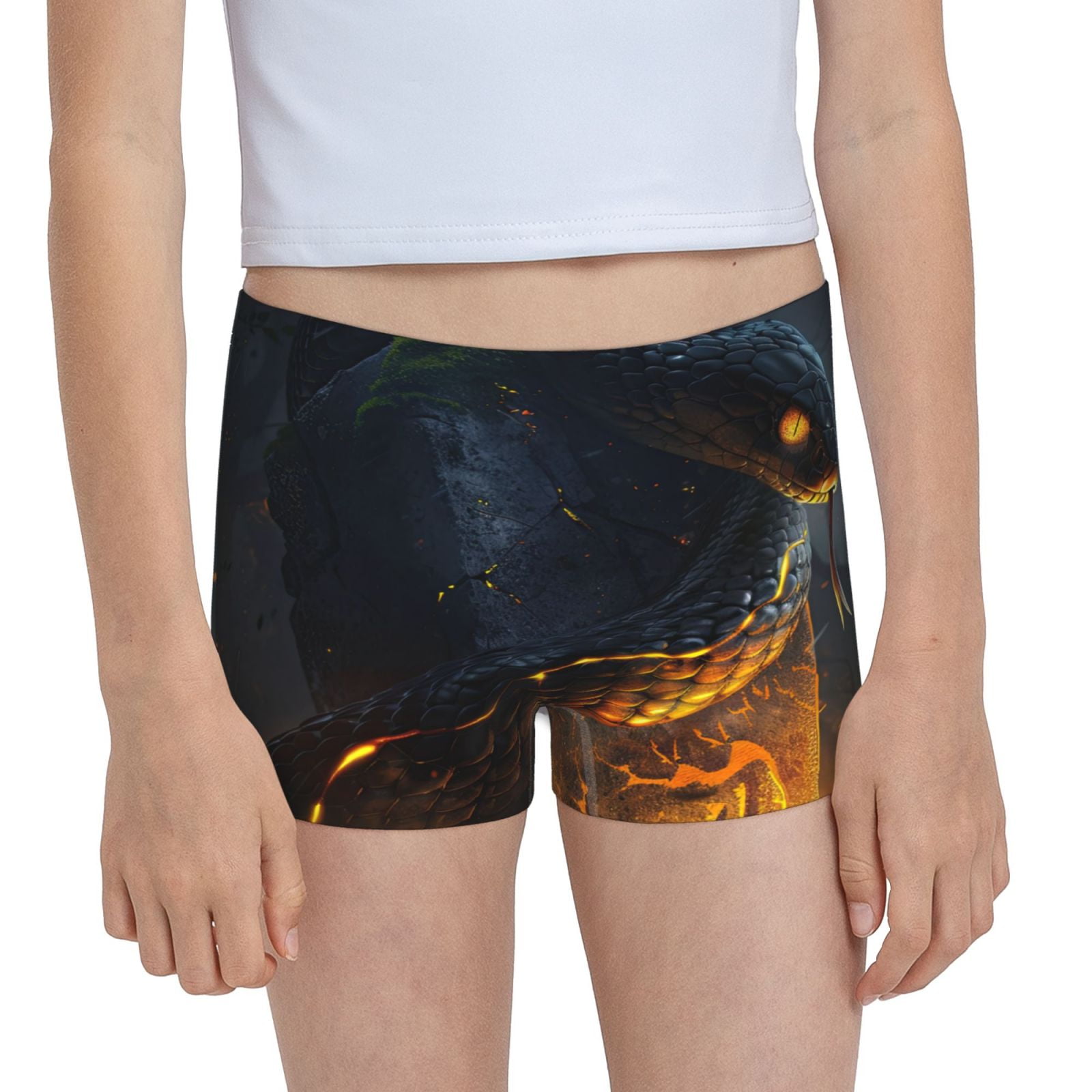 Derioi Glowing Snake Dark Forest for Girls' Soft Mid-Rise Boxer Briefs ...