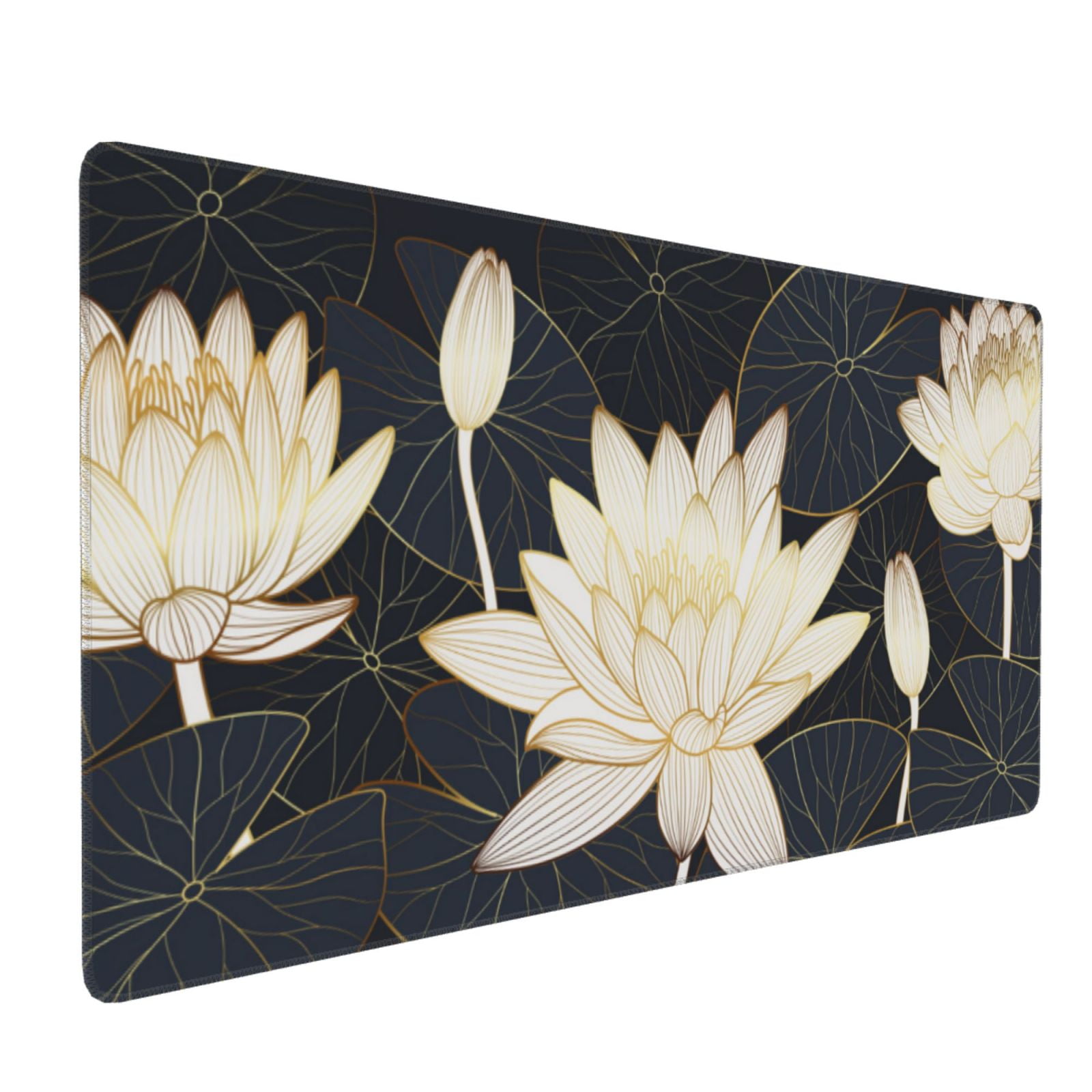 Derioi Golden Lotus for Large Non-Slip Gaming Mouse Pad 16"x35.5" for ...