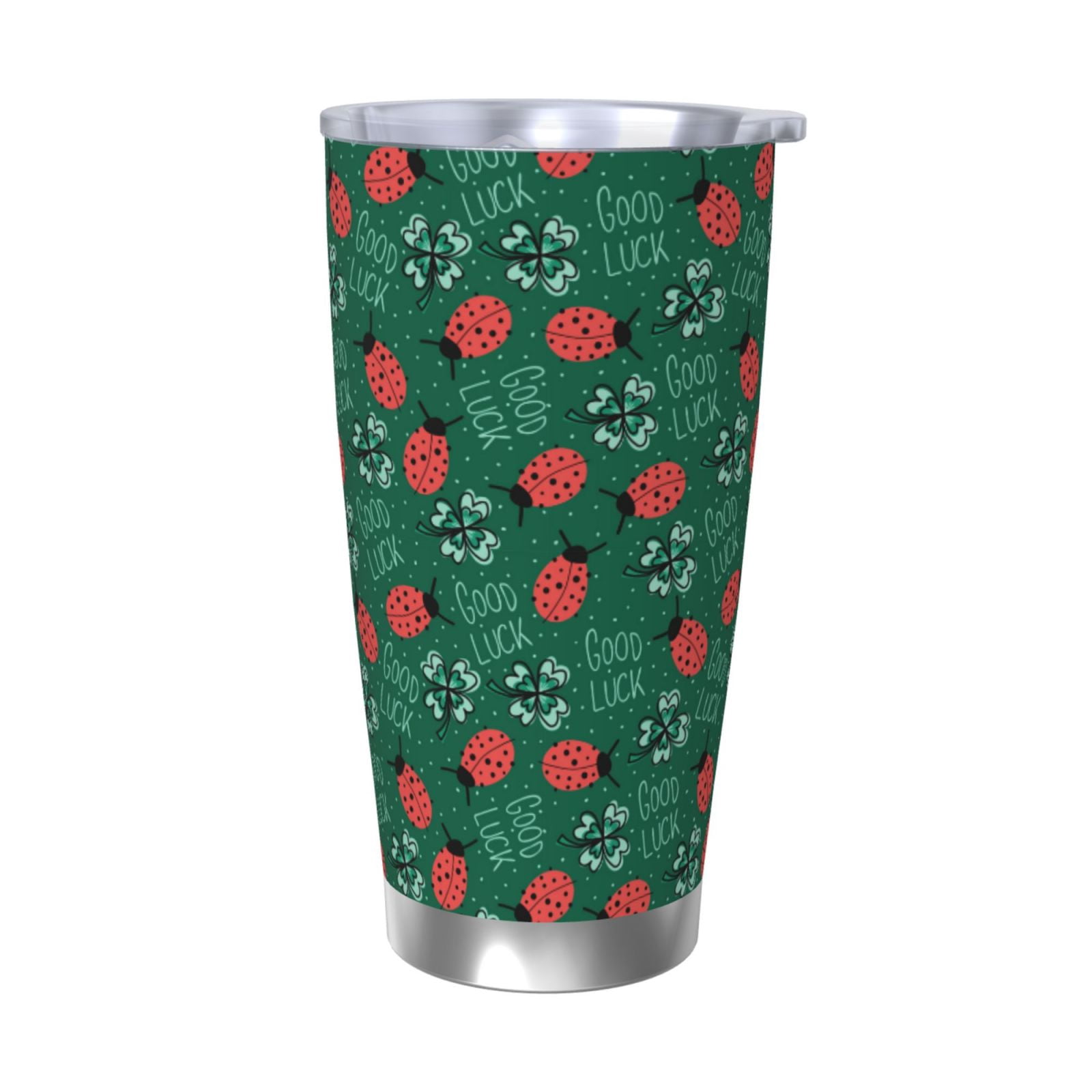 Derioi Good Luck Ladybug for 20oz Tumbler with Lid for Hot and Cold ...