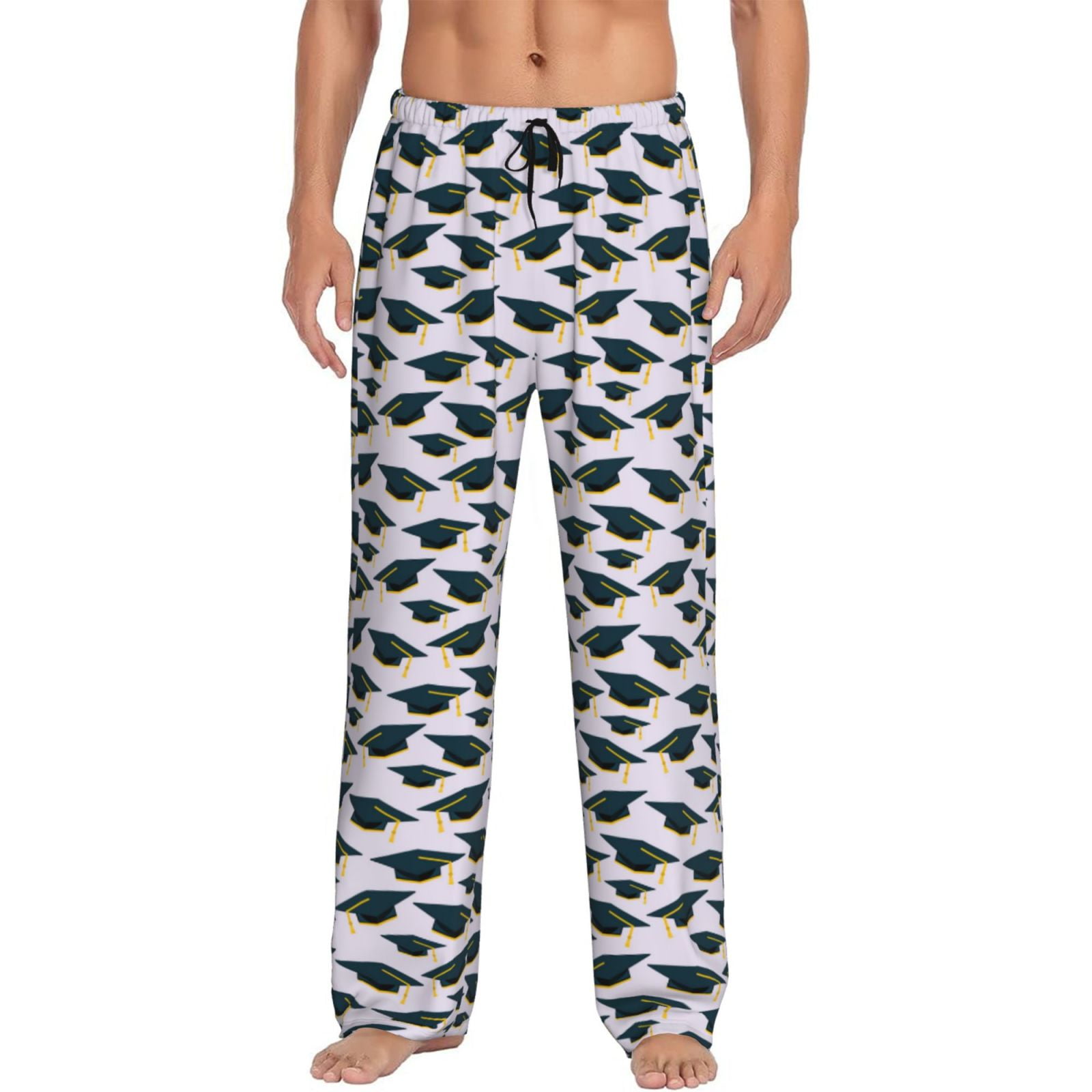 Derioi Graduation Hats for Men's Pajama Pants with Pockets and ...