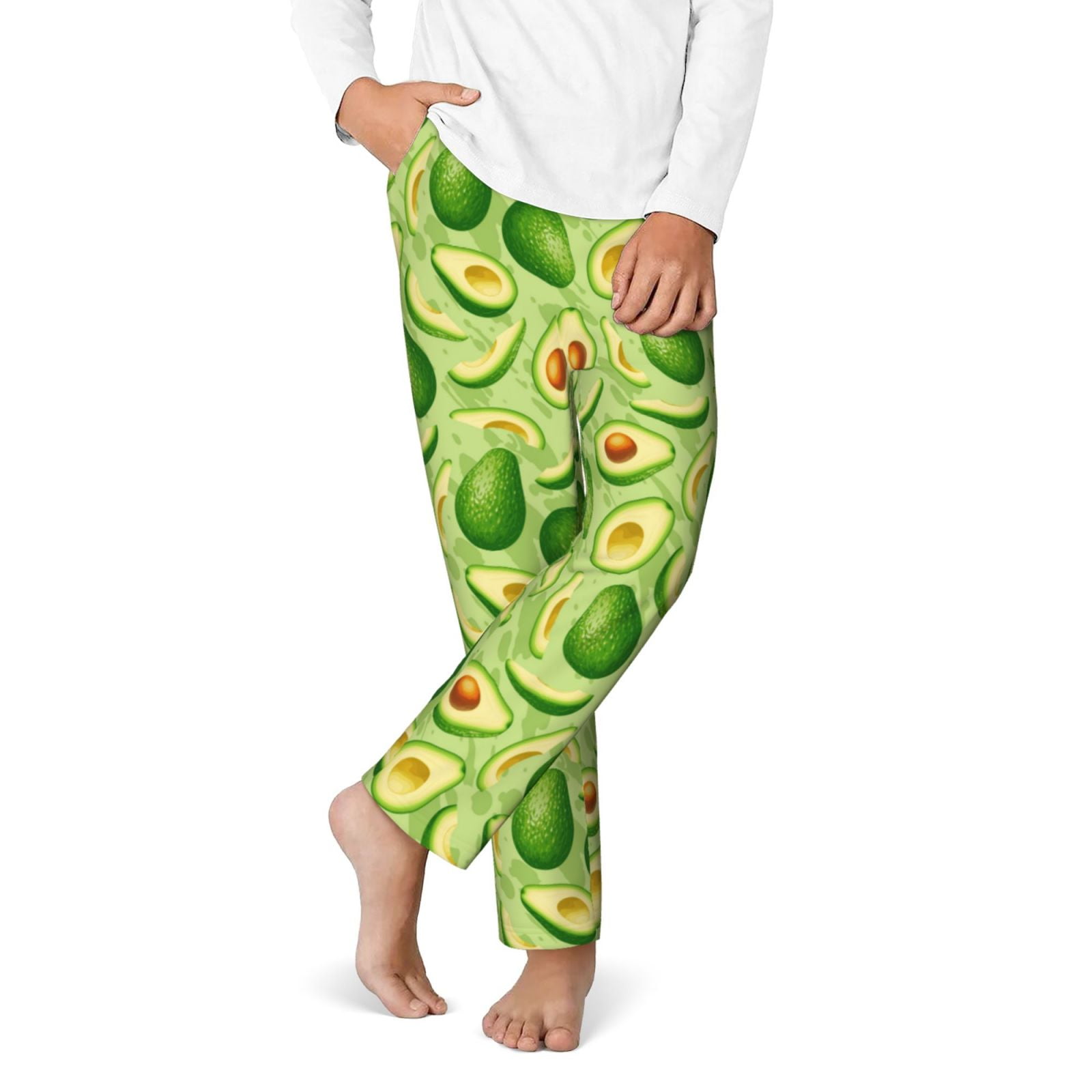 Derioi Green Avocado for Pajama Pants Men Elastic Waistband Sleep ...