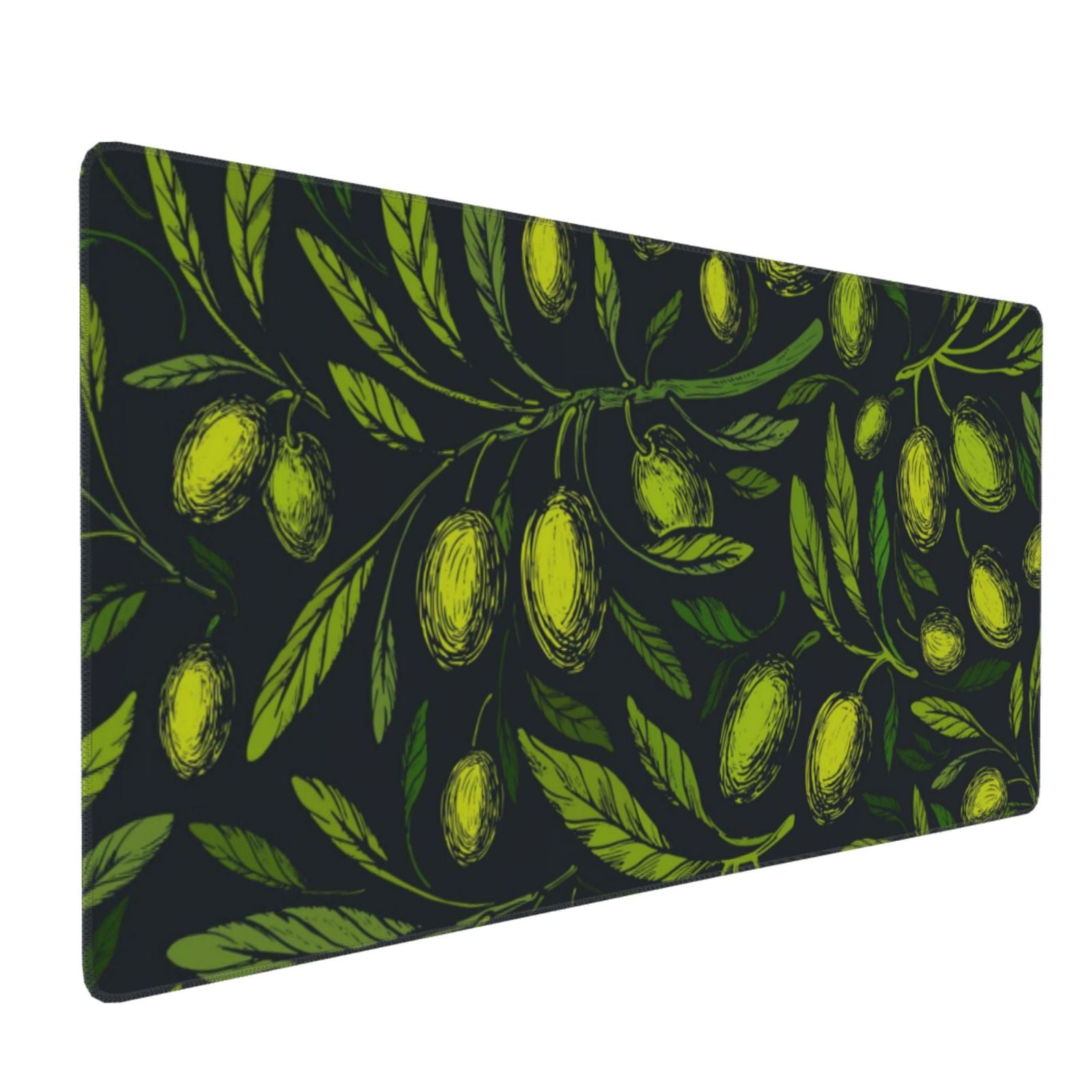 Derioi Green Branch Olive for Large Non-Slip Gaming Mouse Pad 16"x35.5 ...