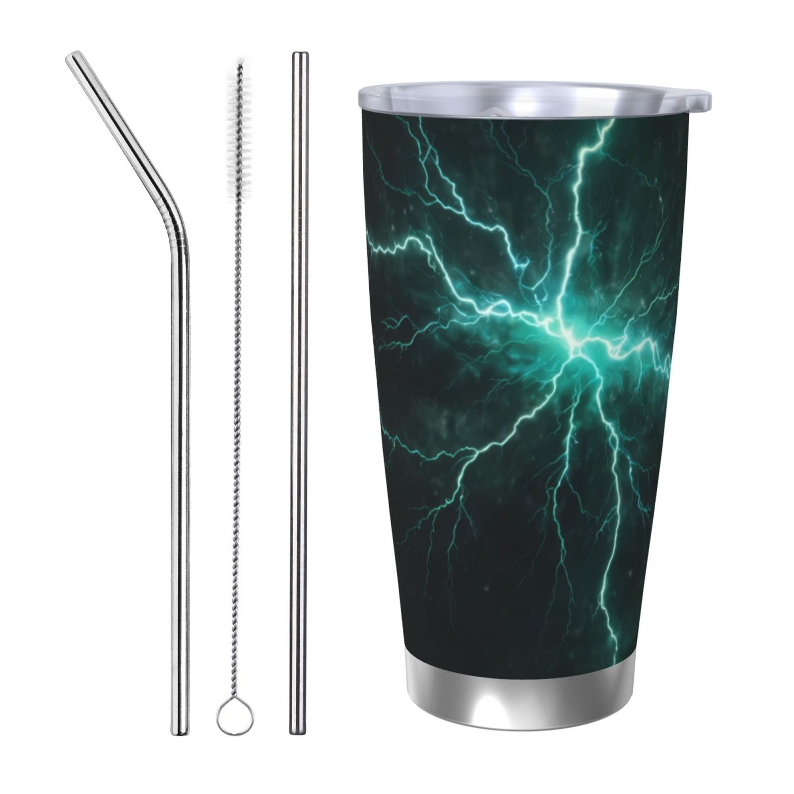 Derioi Green Lightning Flash for 20oz Tumbler with Lid for Hot and Cold ...