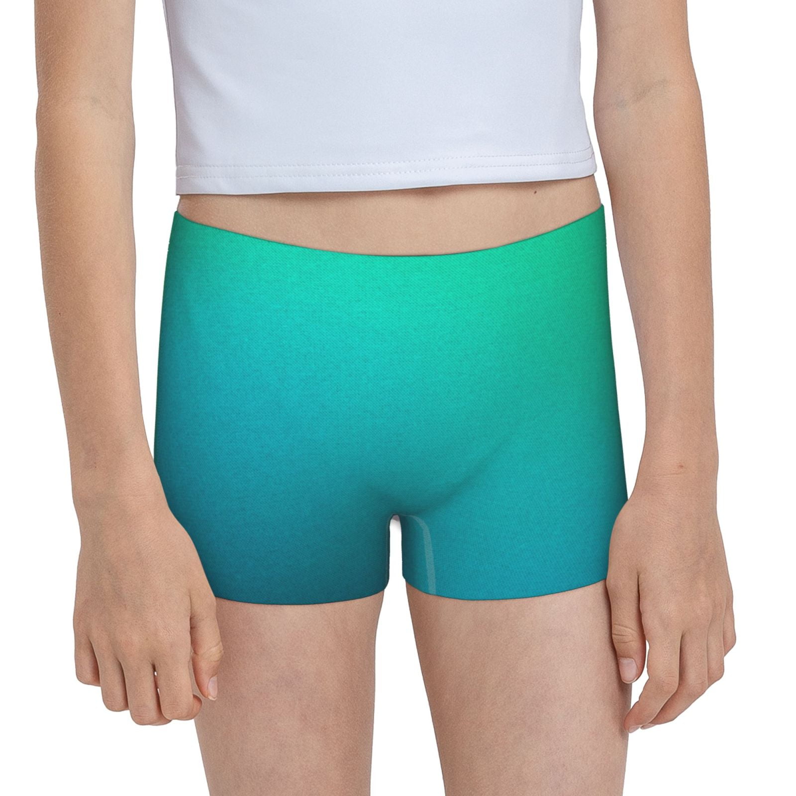 Derioi Green Turquoise Teal for Girls' Soft Mid-Rise Boxer Briefs Soft ...
