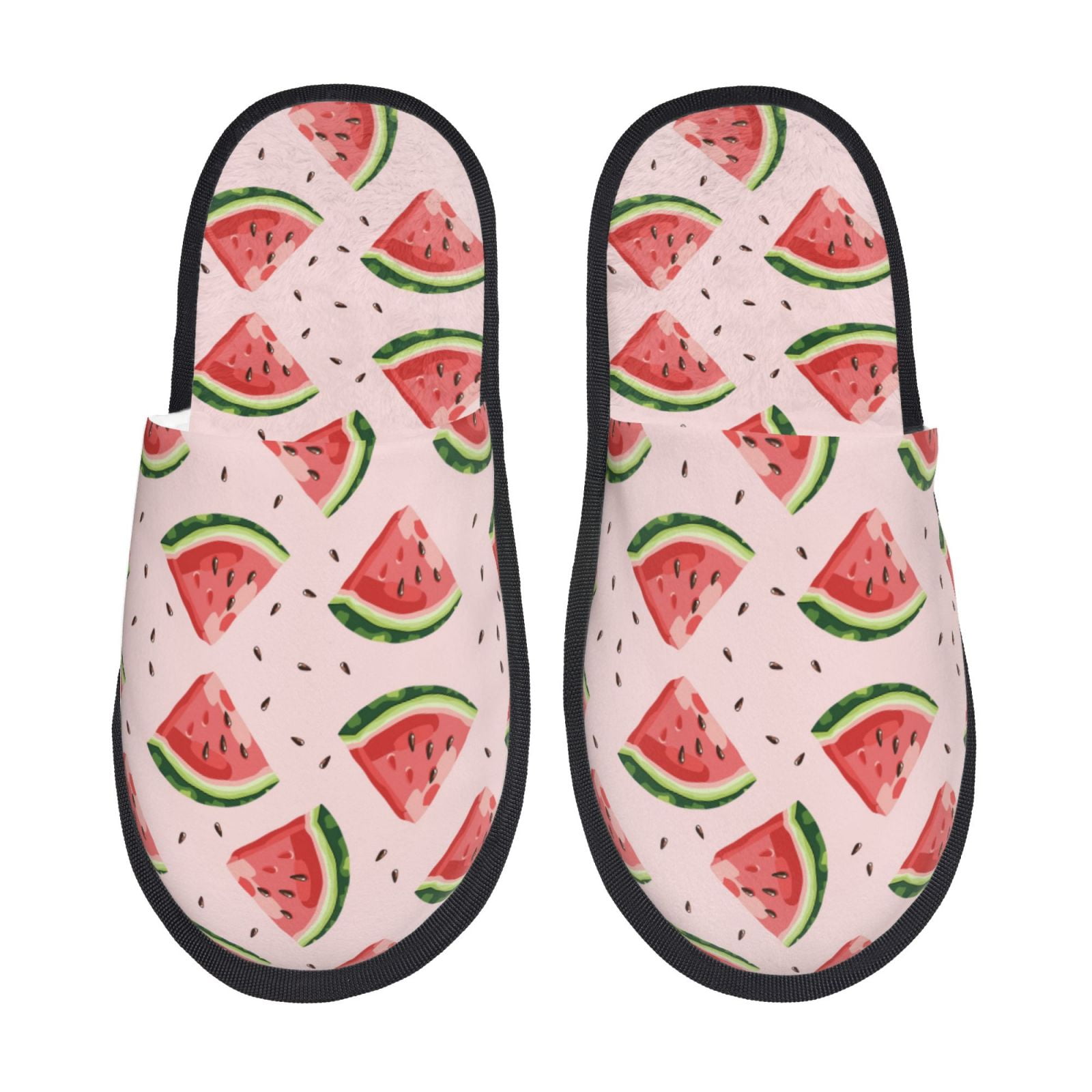 Derioi Hand Drawn Watermelon for Slippers Indoor Outdoor Anti-Skid Warm ...
