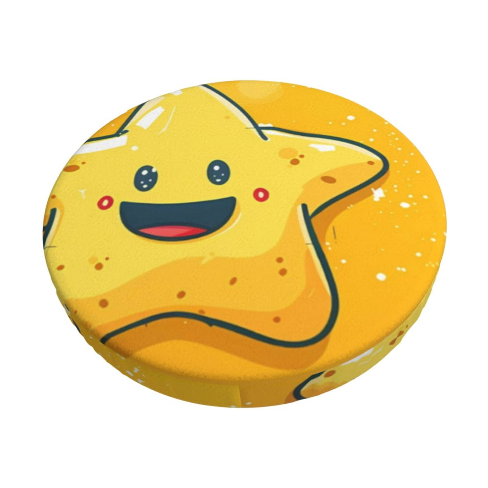 Derioi Happy Cartoon Star for Round Bar Chair Cushion Cover Round Stool ...