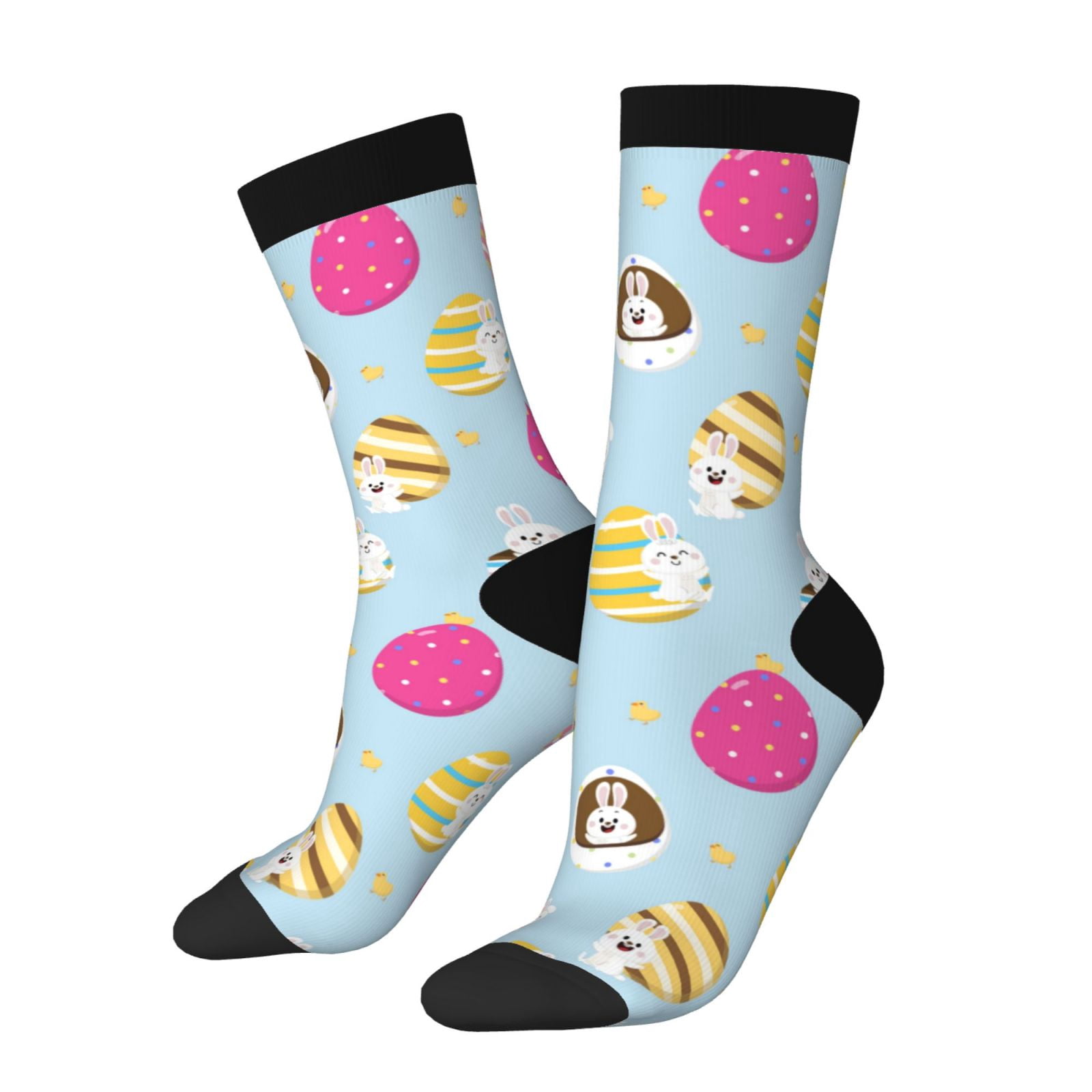 Derioi Happy Easter Printed Middle Tube Socks for Adults for Women ...