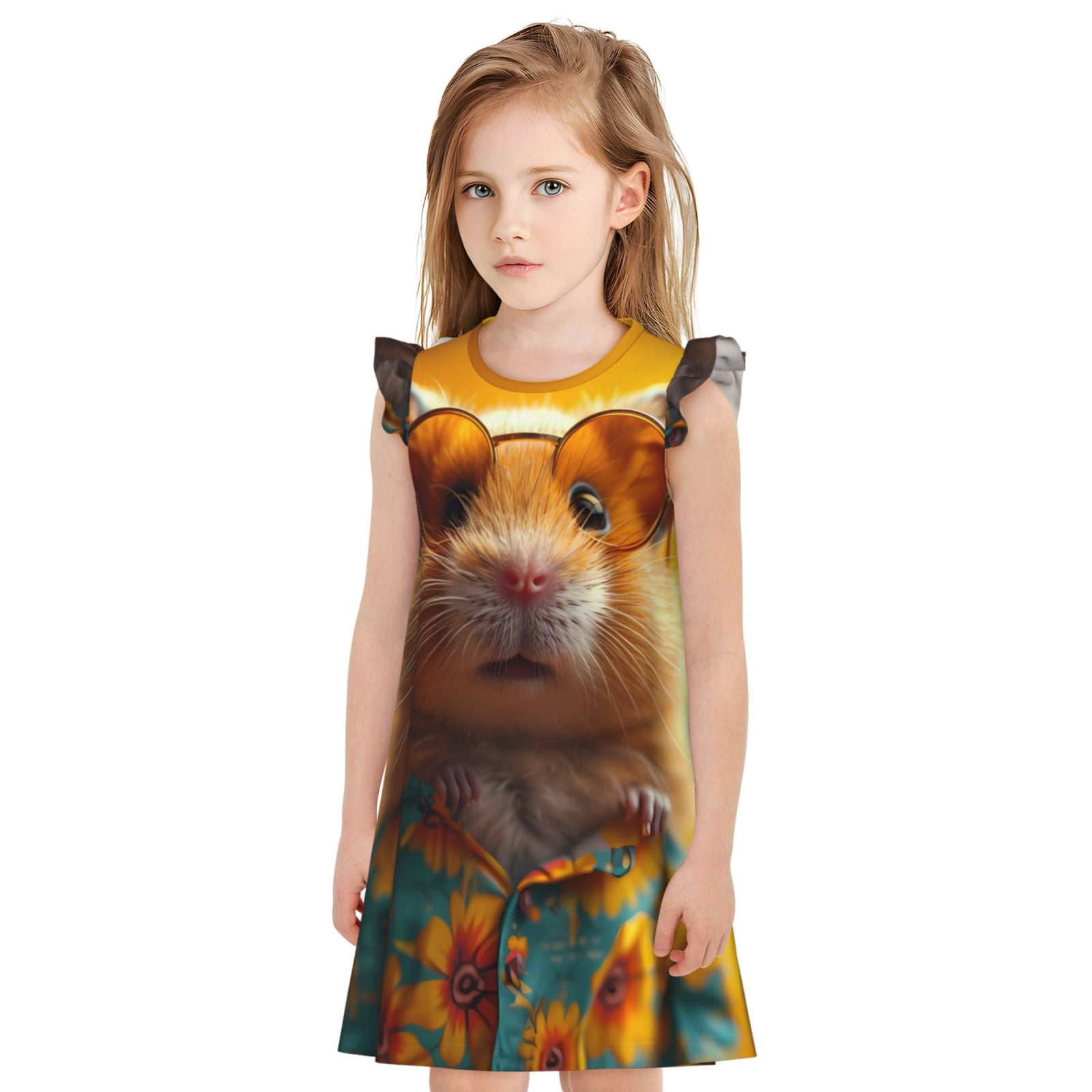 Derioi Hawaiian Style Guinea Pig for Girls Nightgowns Night Dress ...