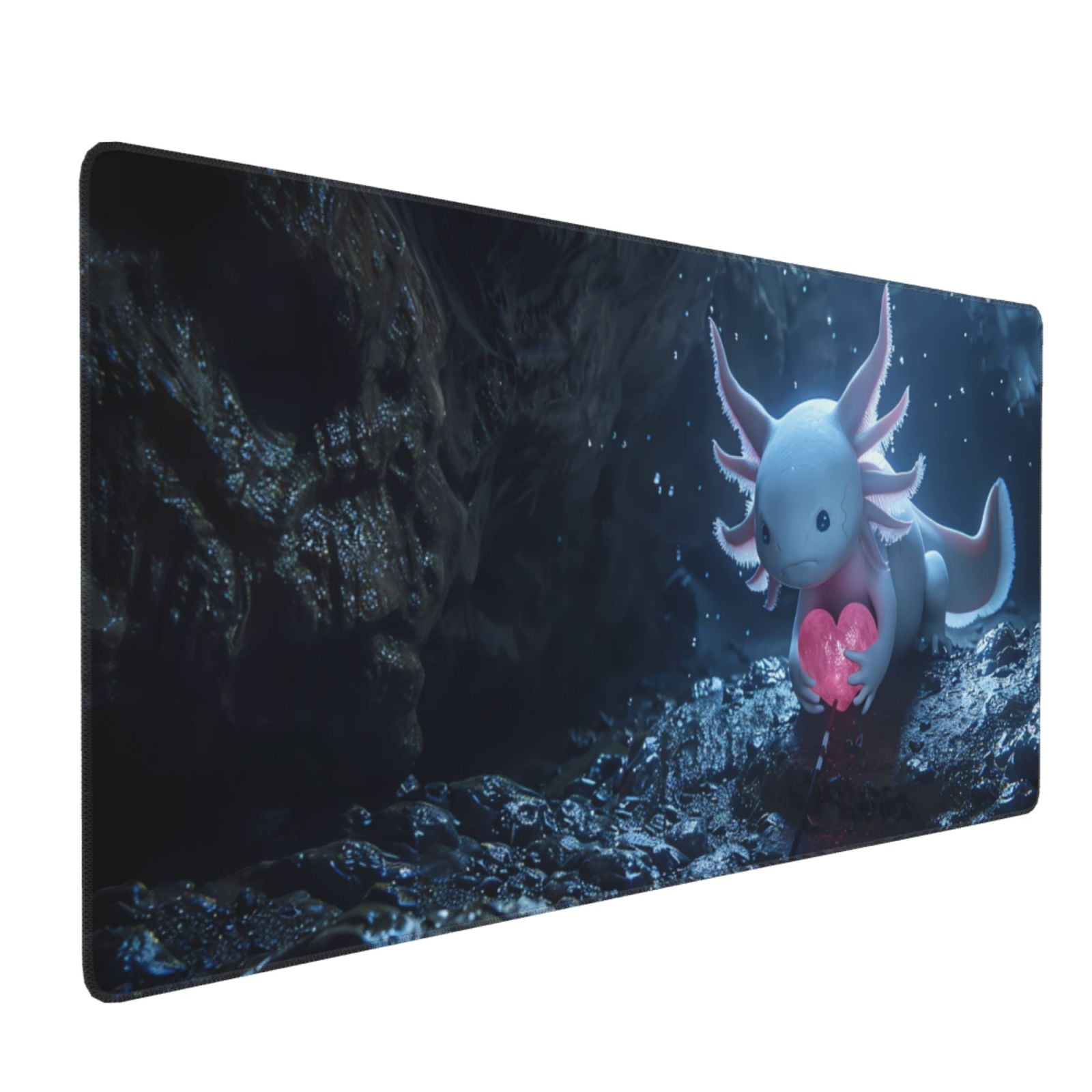 Derioi Heart Axolotl for Large Non-Slip Gaming Mouse Pad 16"x35.5" for ...