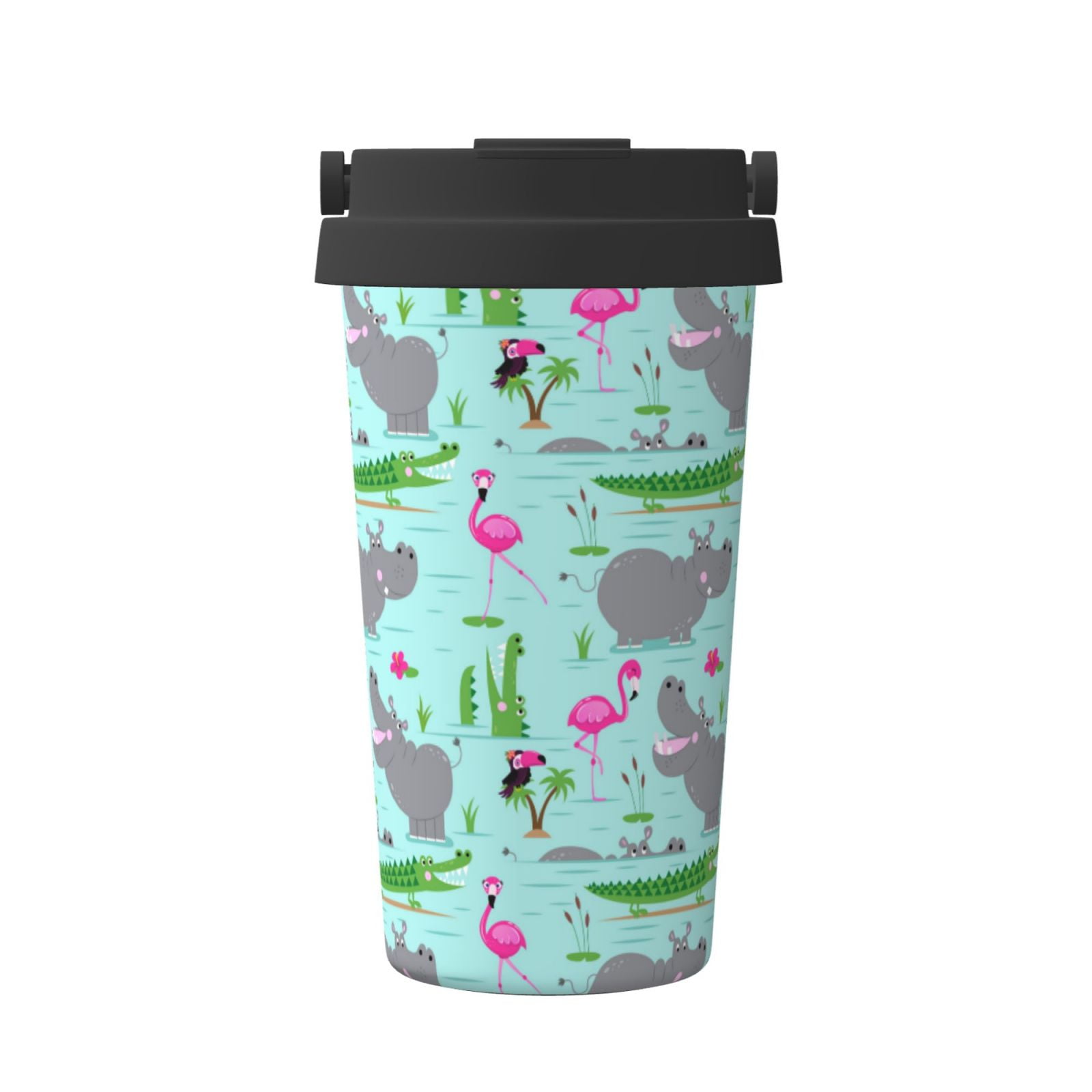 Derioi Hippo With Flamingos And Crocodiles for Stainless Steel Reusable ...