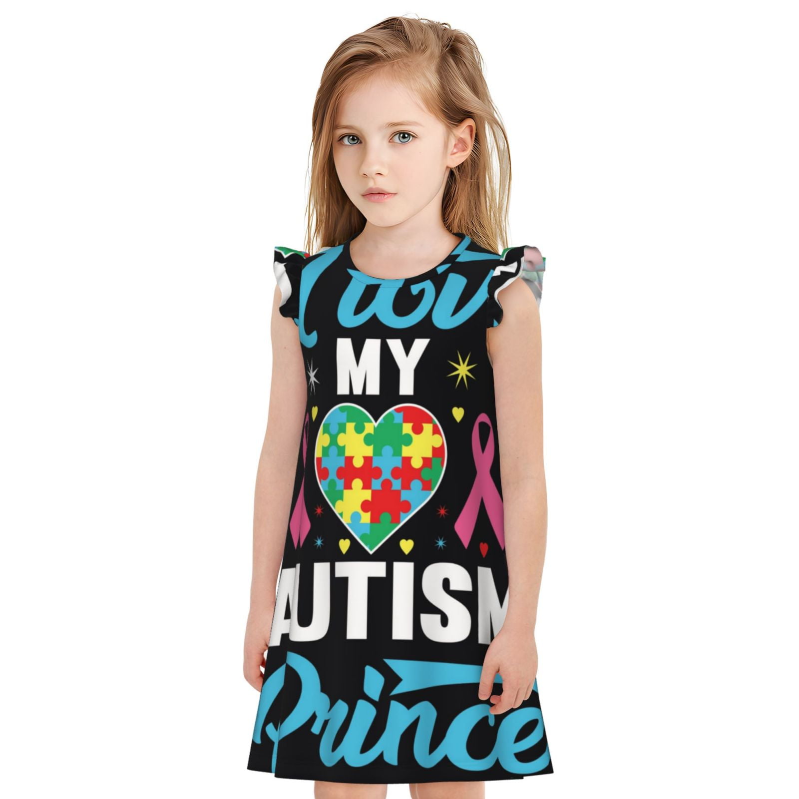 Derioi I Love My Autism for Girls Nightgowns Night Dress Sleepwear ...