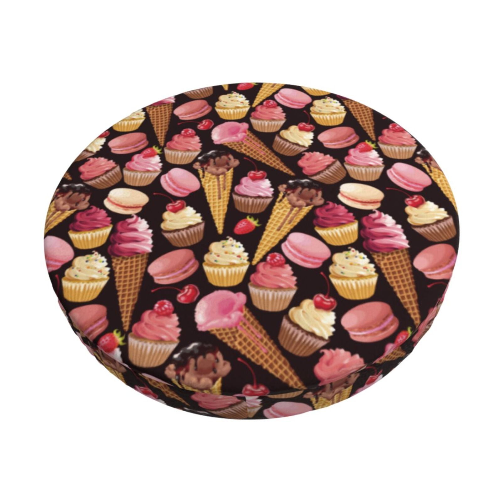 Derioi Ice Cream Cake for Round Bar Chair Cushion Cover Round Stool ...