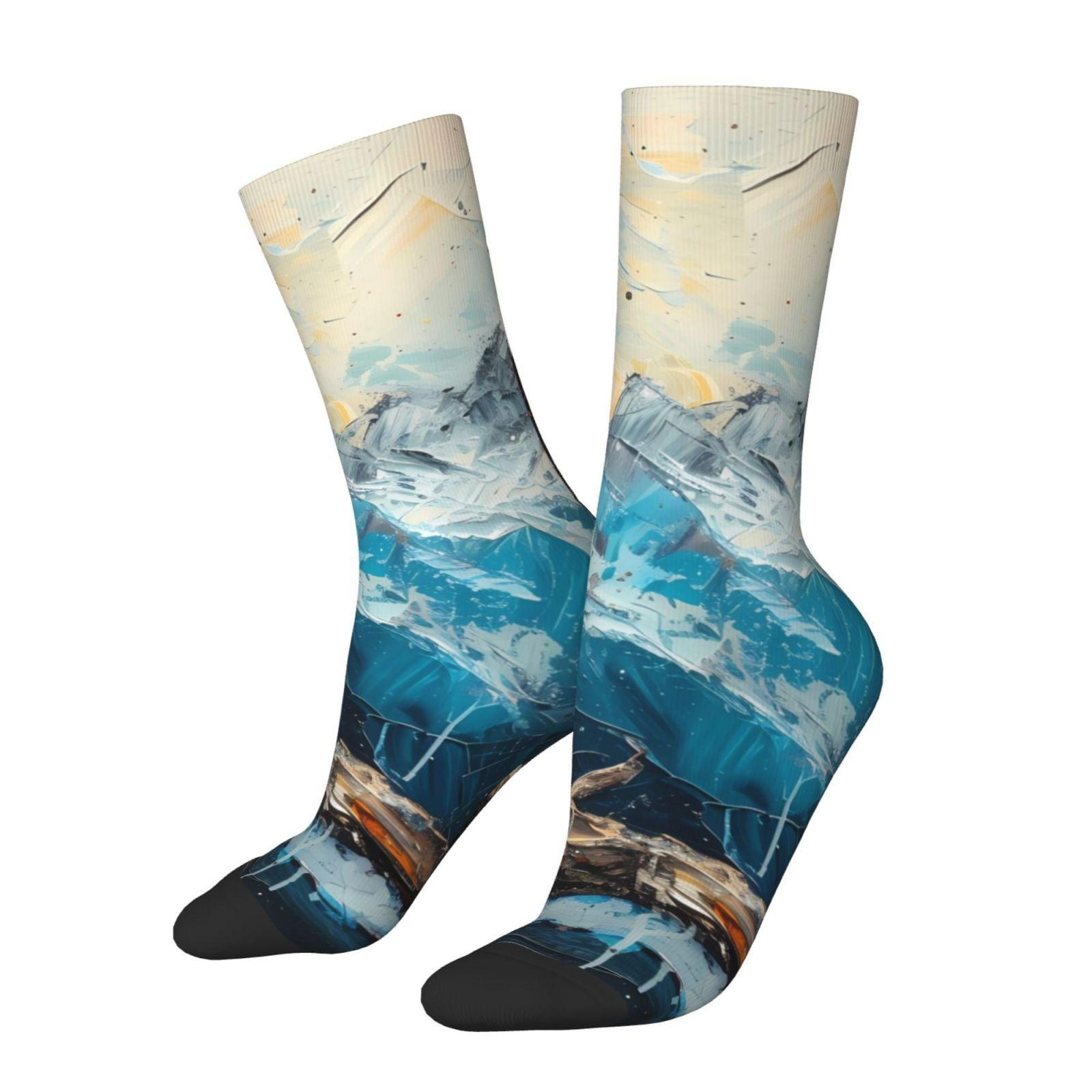 Derioi Iceberg Bald Eagle Printed Middle Tube Socks for Adults for ...
