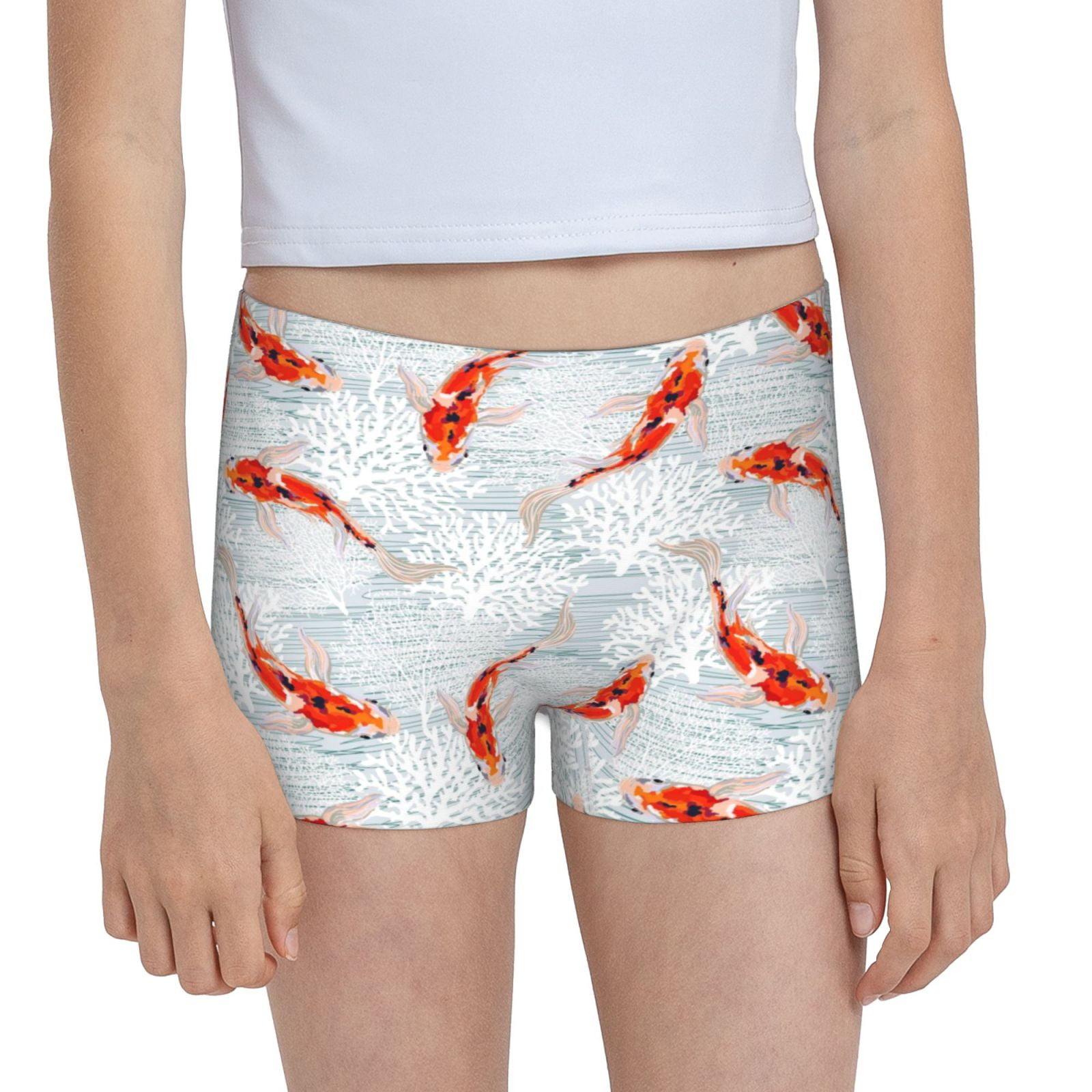 Derioi Koi Fish Corals,Spring Summer for Girls' Soft Mid-Rise Boxer ...
