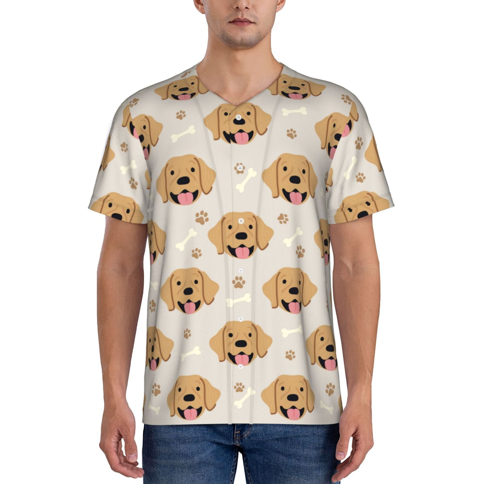 Derioi Labrador Retriever Dog for Men's Baseball T-shirt Short Sleeves ...