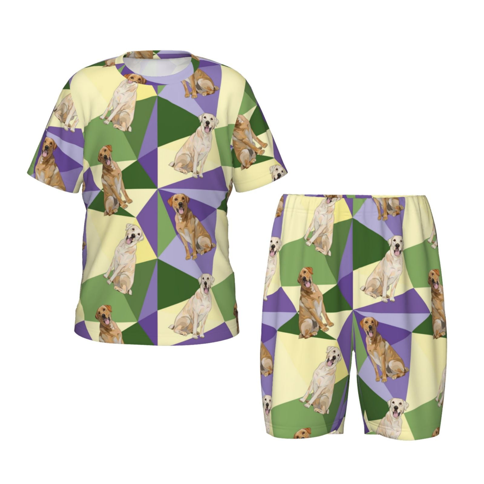 Derioi Labrador Retriever Dog for Short-Sleeved Summer Pajama Set for ...