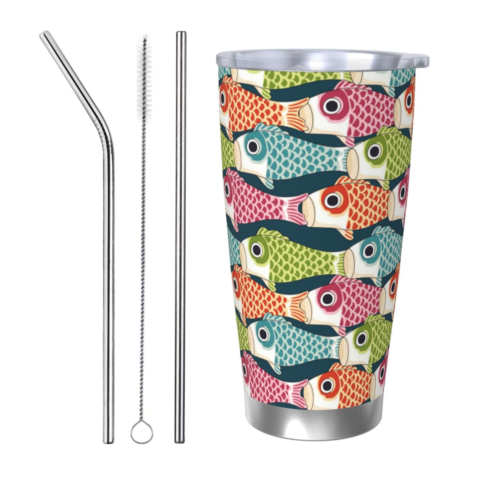 Derioi Lantern Koi Fish for 20oz Tumbler with Lid for Hot and Cold ...