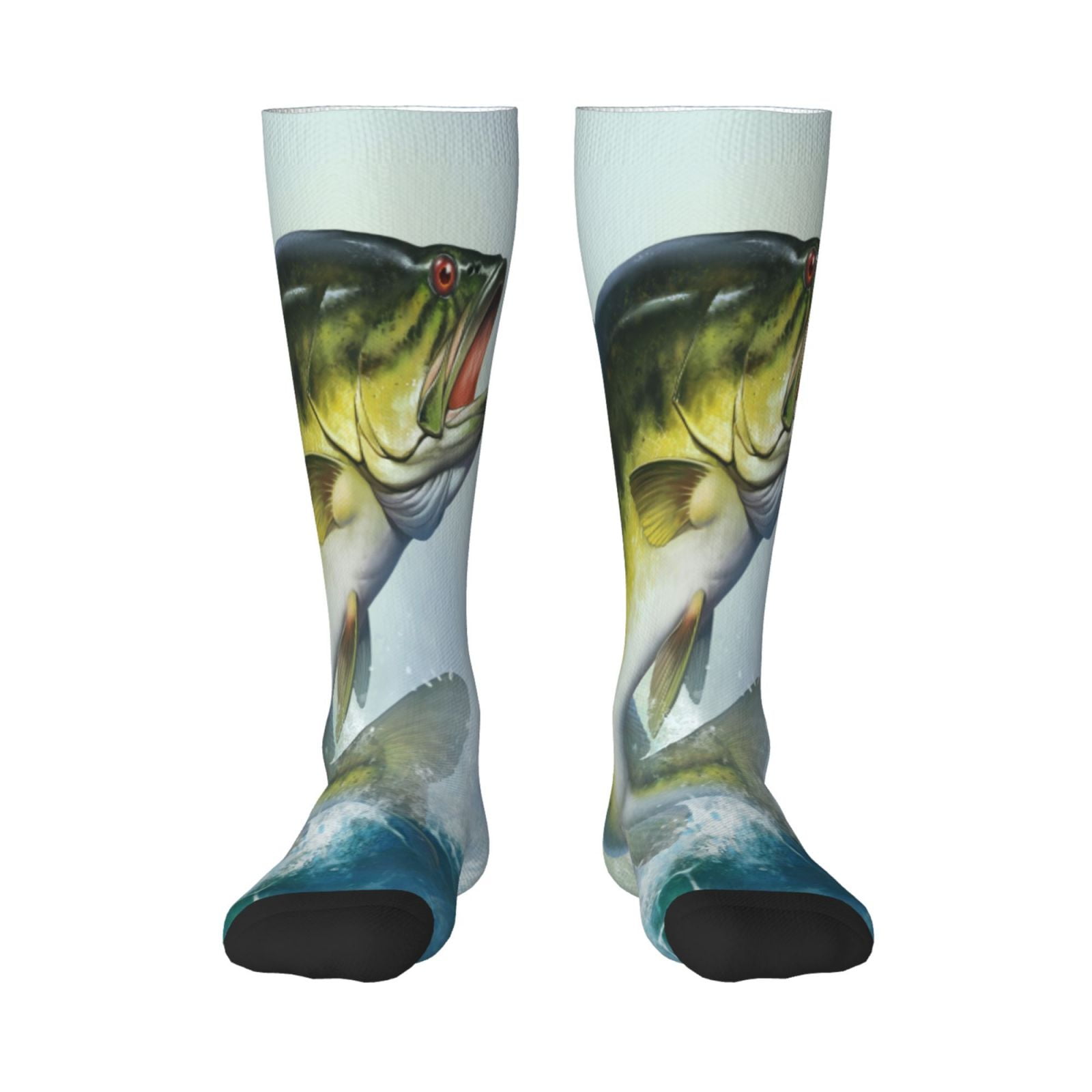 Derioi Largemouth Bass jumps out of water for Stocking Stuffers for Adults for Women Gifts Socks ...