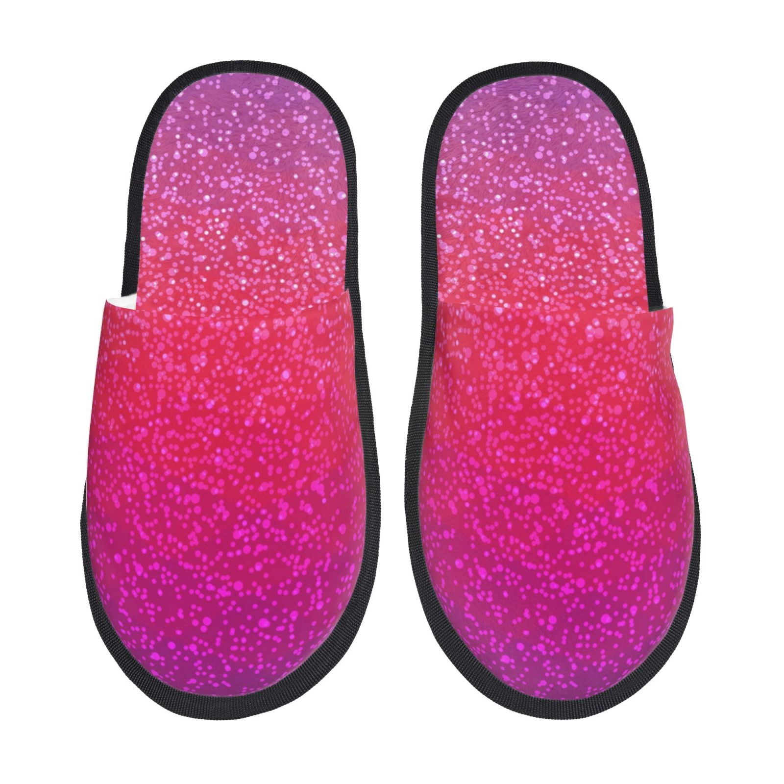 Derioi Light Purple Glitter for Slippers Indoor Outdoor Anti-Skid Warm ...