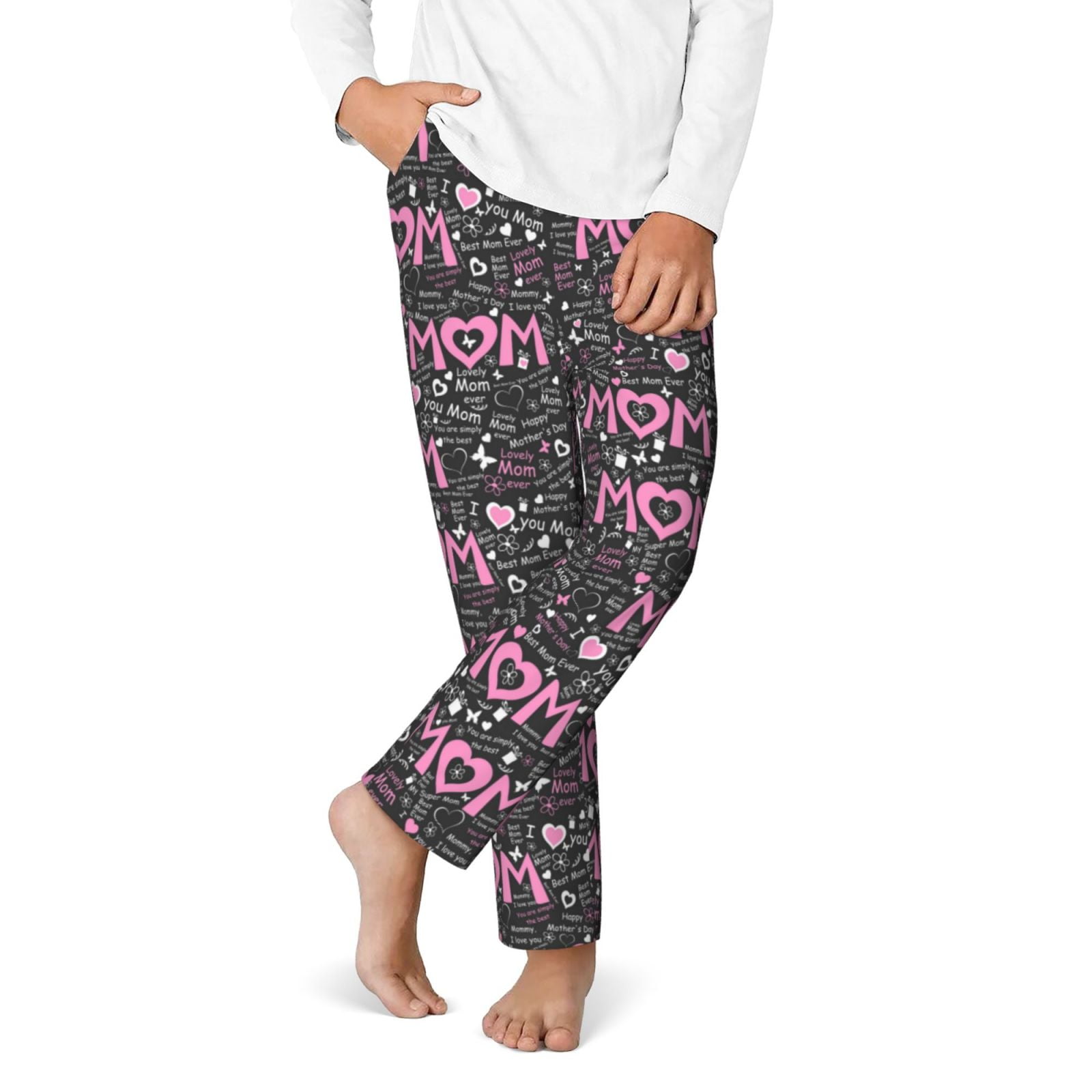 Derioi Lovely Mom Ever for Pajama Pants Men Elastic Waistband Sleep ...