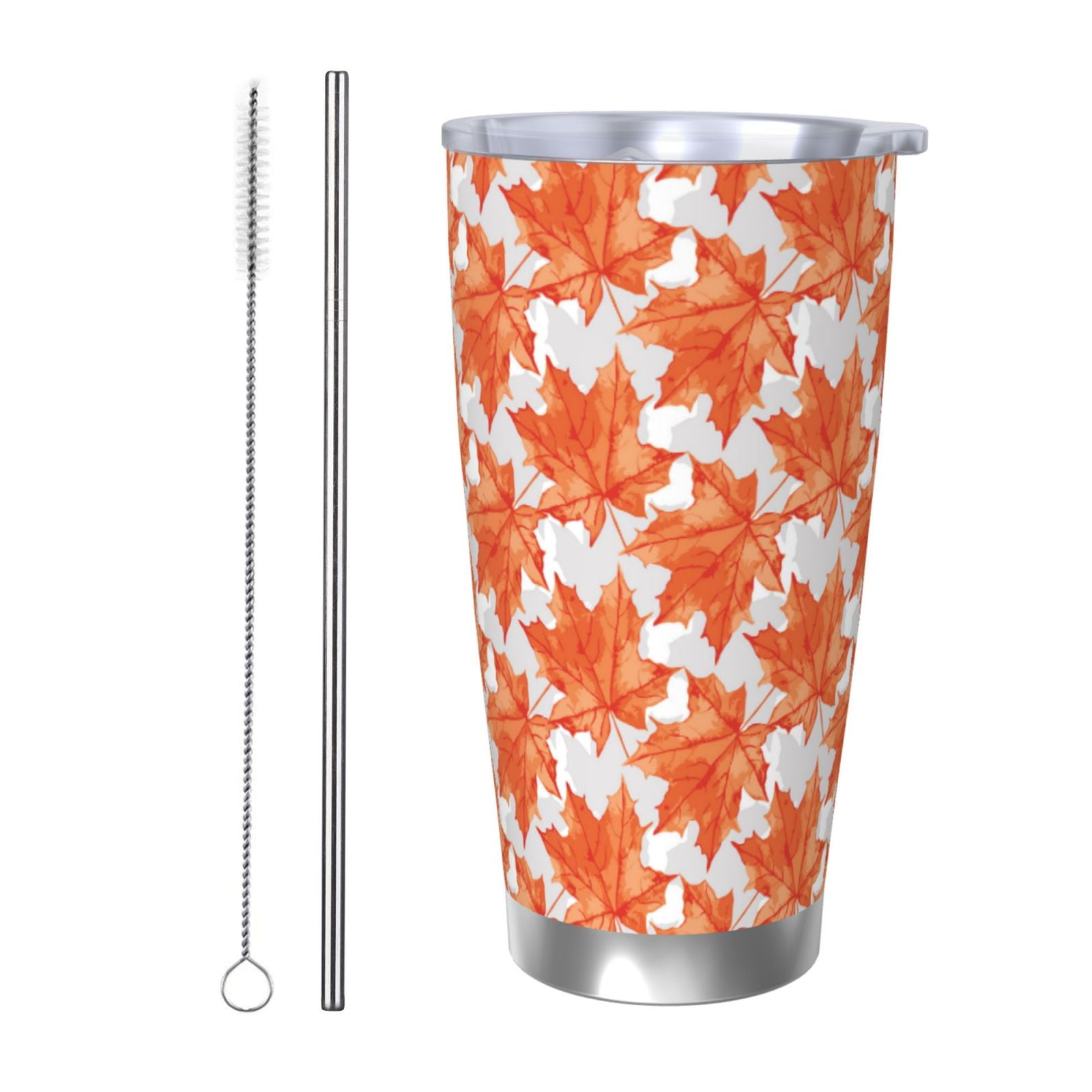 Derioi Maple Leaves A for 20oz Tumbler with Lid for Hot and Cold ...