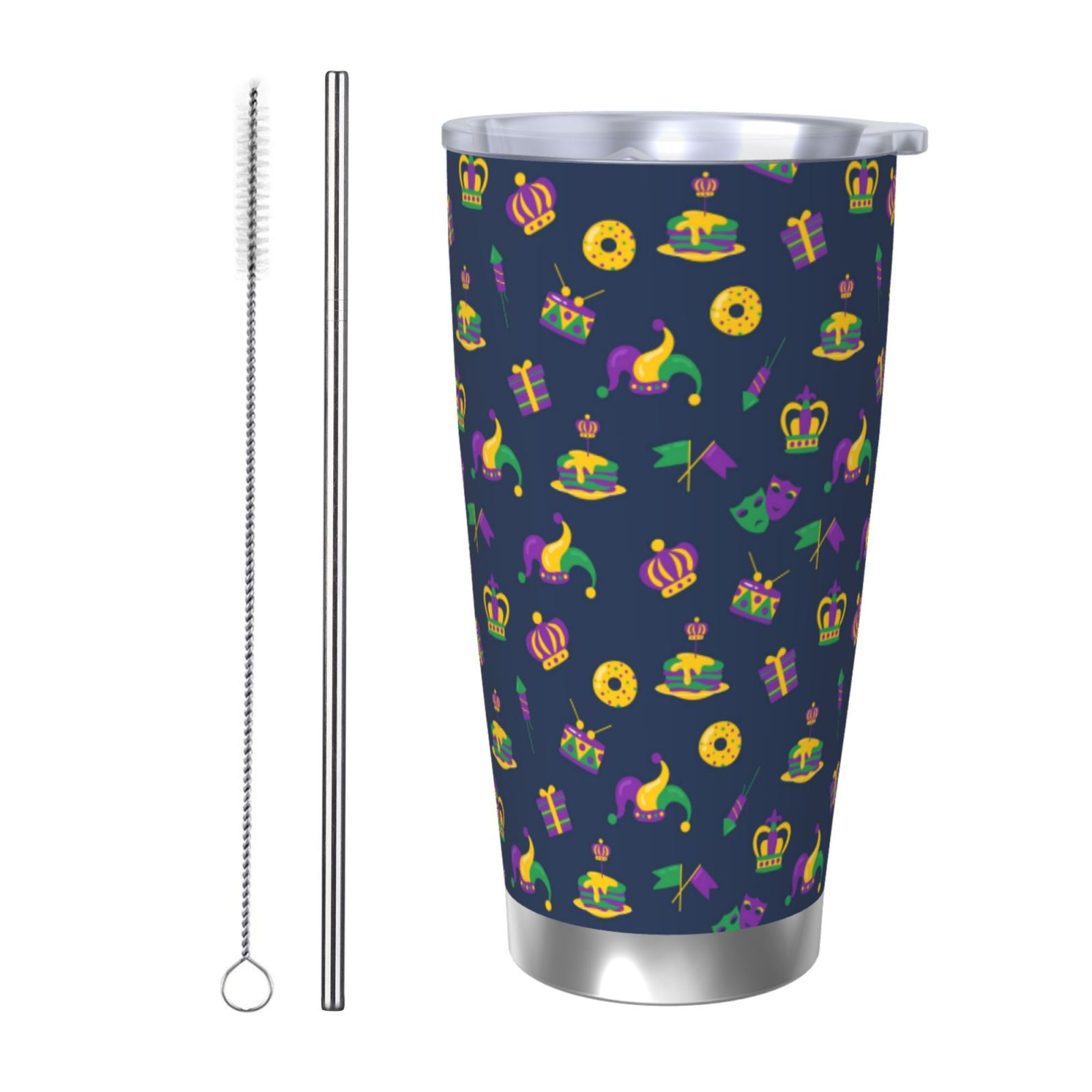 Derioi Mardi Gras Carnival for 20oz Tumbler with Lid for Hot and Cold ...