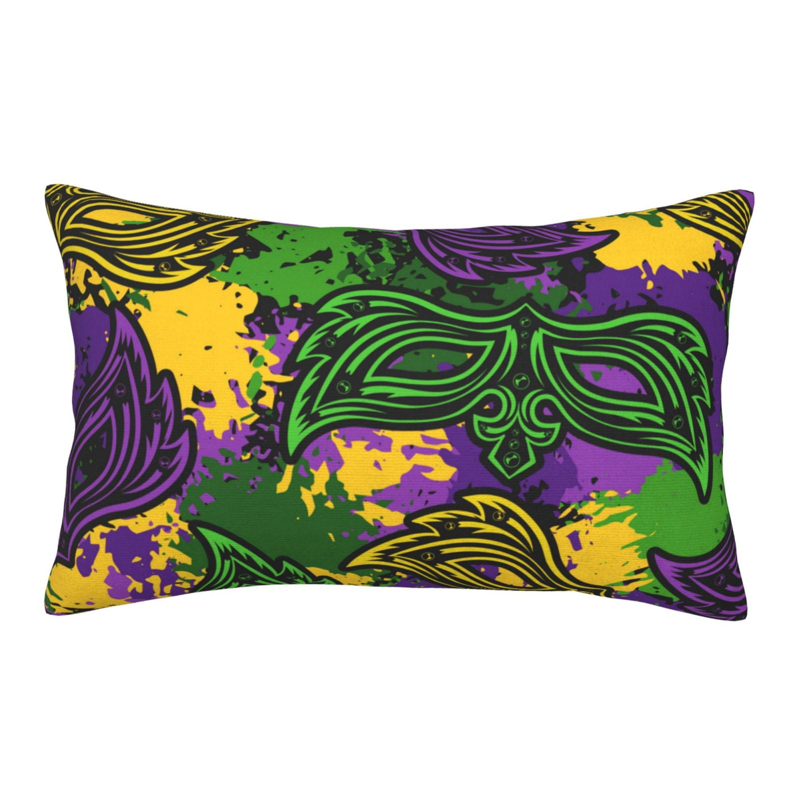 Derioi Mardi Gras7 for Double-sided Pillow Cover with Concealed Zipper ...